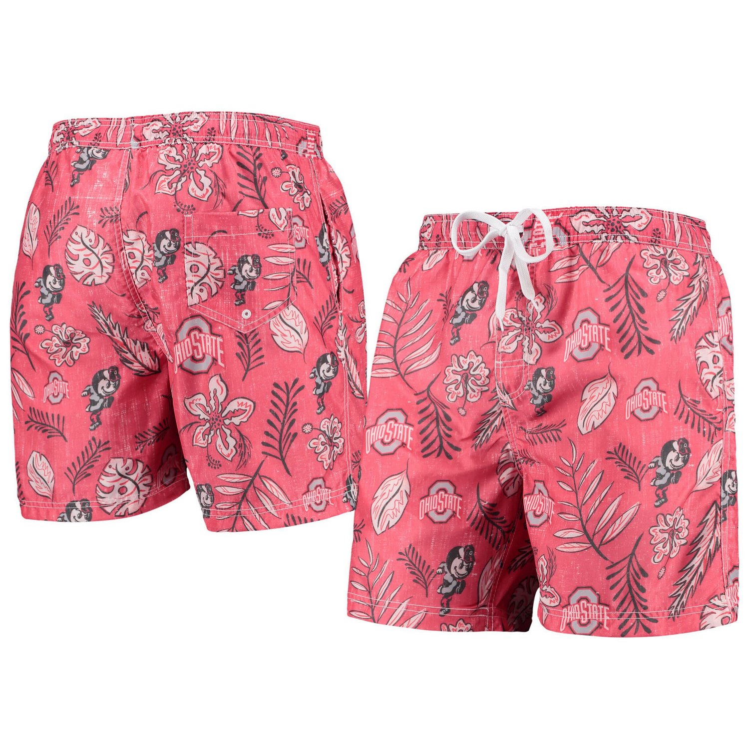Wes Willy Ohio State Buckeyes Vintage Floral Swim Trunks | Academy