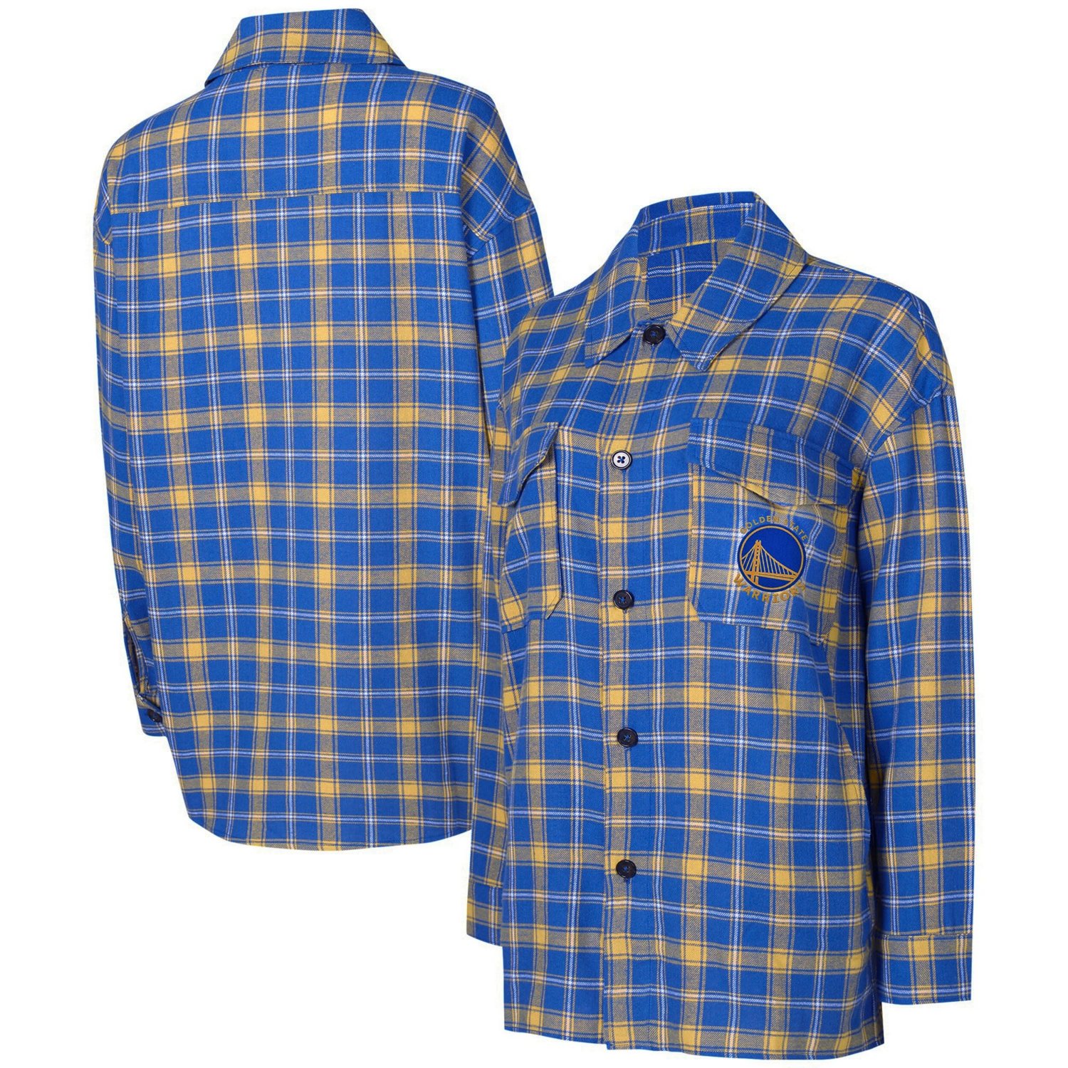College Concepts /Gold Golden State Warriors Boyfriend Button-Up ...