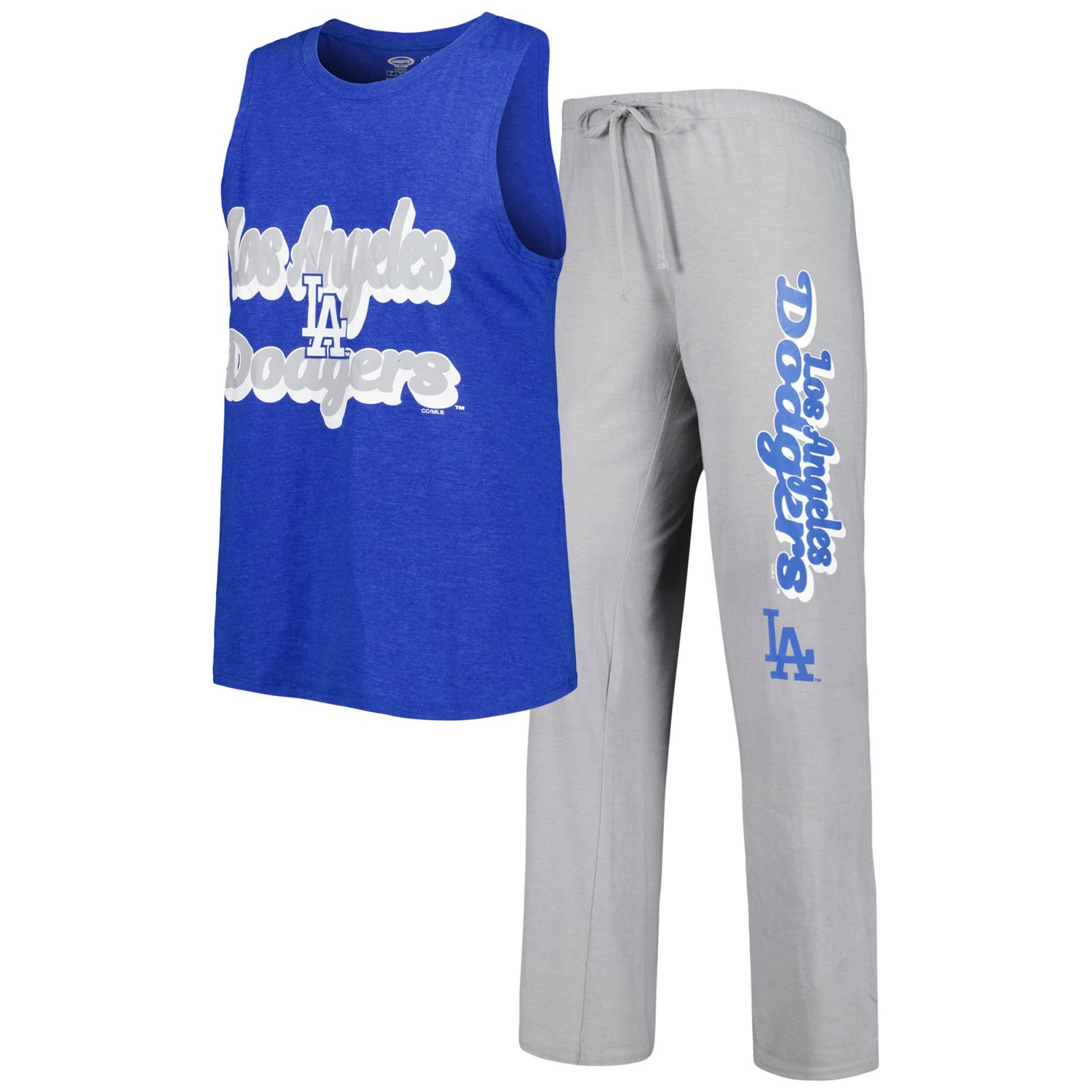Concepts Sport Los Angeles Dodgers Wordmark Meter Muscle Tank Top Pants ...