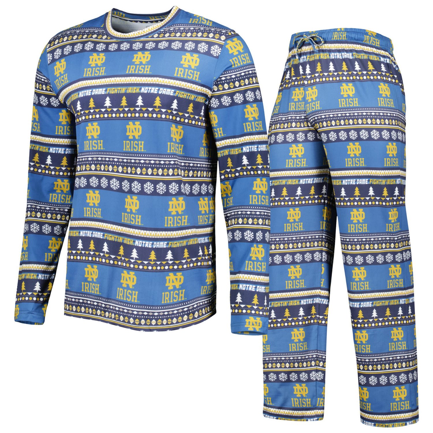 Concepts Sport Notre Dame Fighting Irish Ugly Sweater Knit Long Sleeve Top and Pant Set | Academy