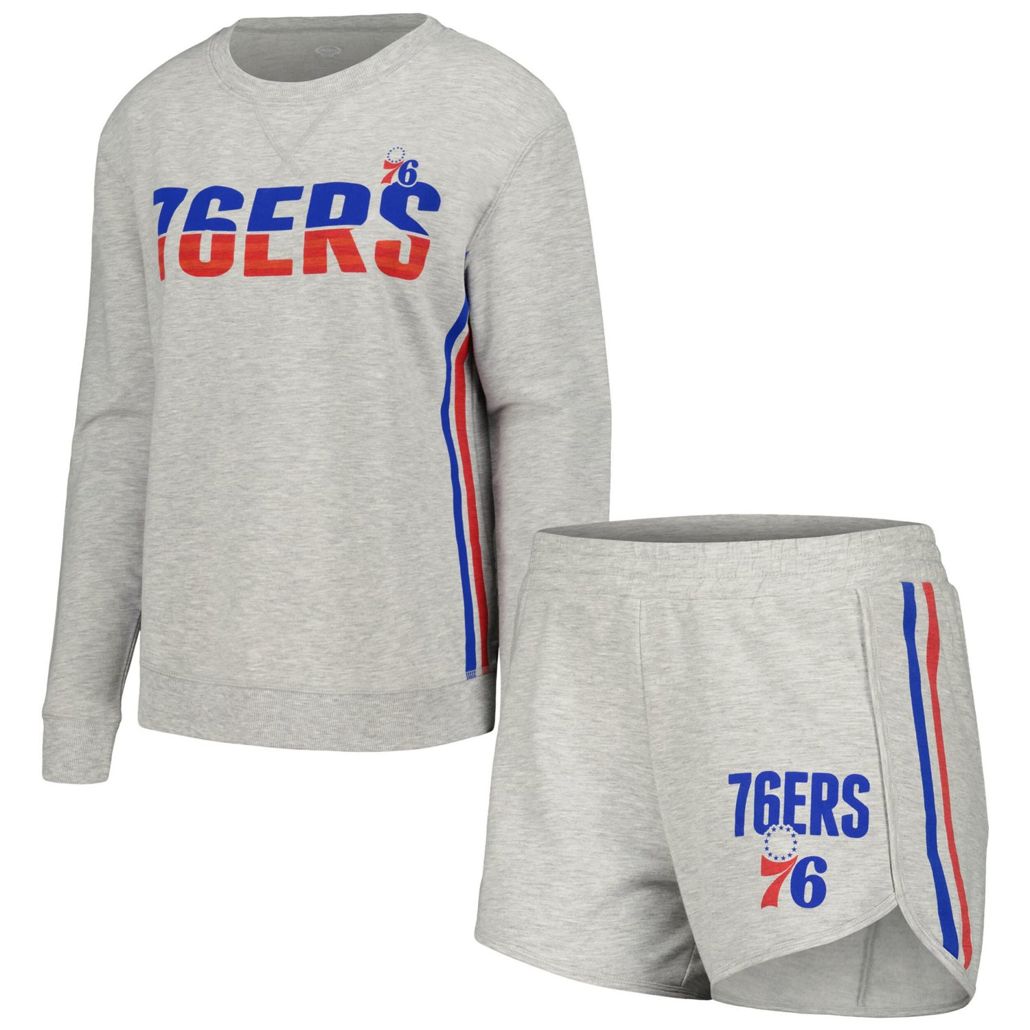 Concepts Sport Philadelphia 76ers Cedar Long Sleeve T-Shirt Shorts ...
