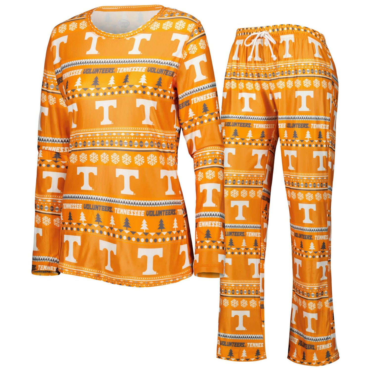 Concepts Sport Tennessee Tennessee Volunteers Holiday Long Sleeve T ...
