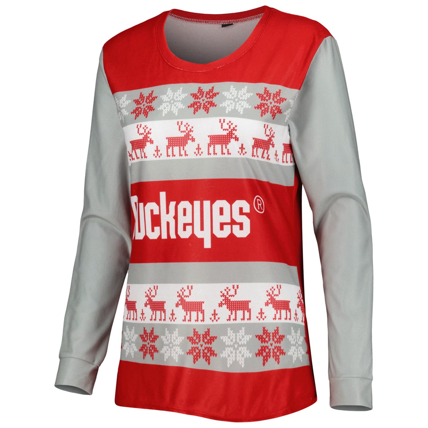 FOCO Ohio State Buckeyes Ugly Long Sleeve T-Shirt Pajama Pants Sleep ...