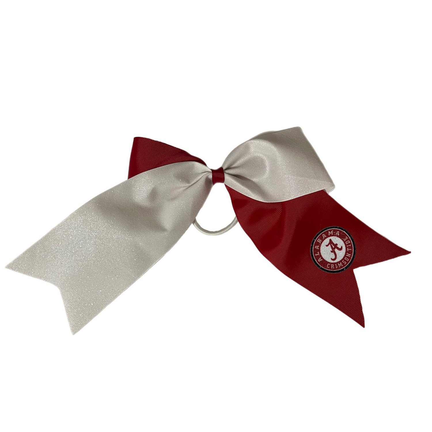 Alabama Tide Jumbo Glitter Bow with Ponytail Holder | Academy