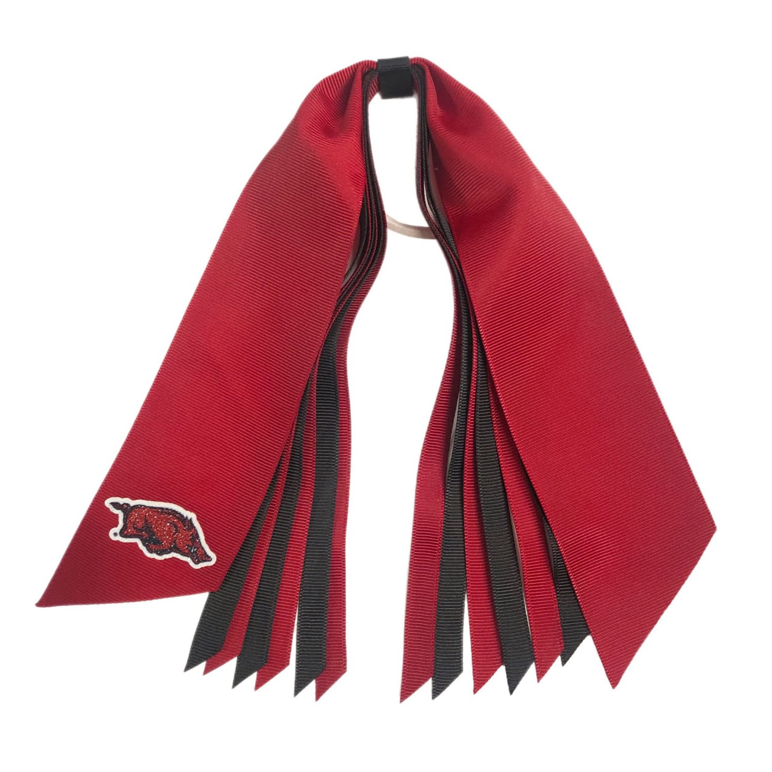 Arkansas Razorbacks Jumbo Glitter Pony Streamer Bow | Academy