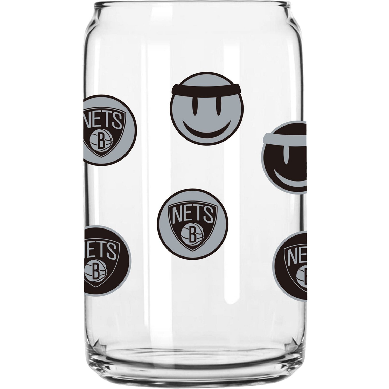 Brooklyn Nets 16oz Smiley Can Glass | Academy