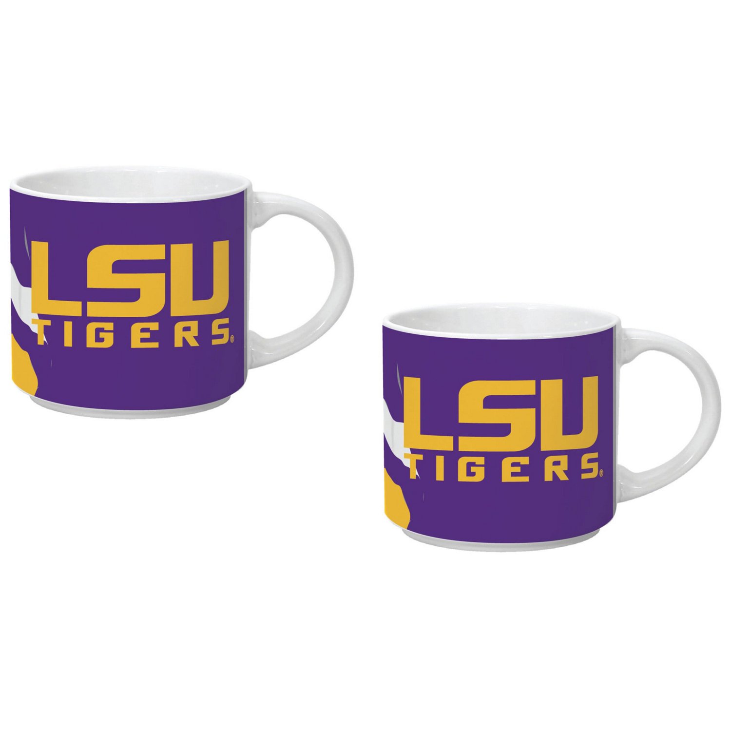 Falls LSU Tigers Two Pack 14oz Stackable Mug Set | Academy