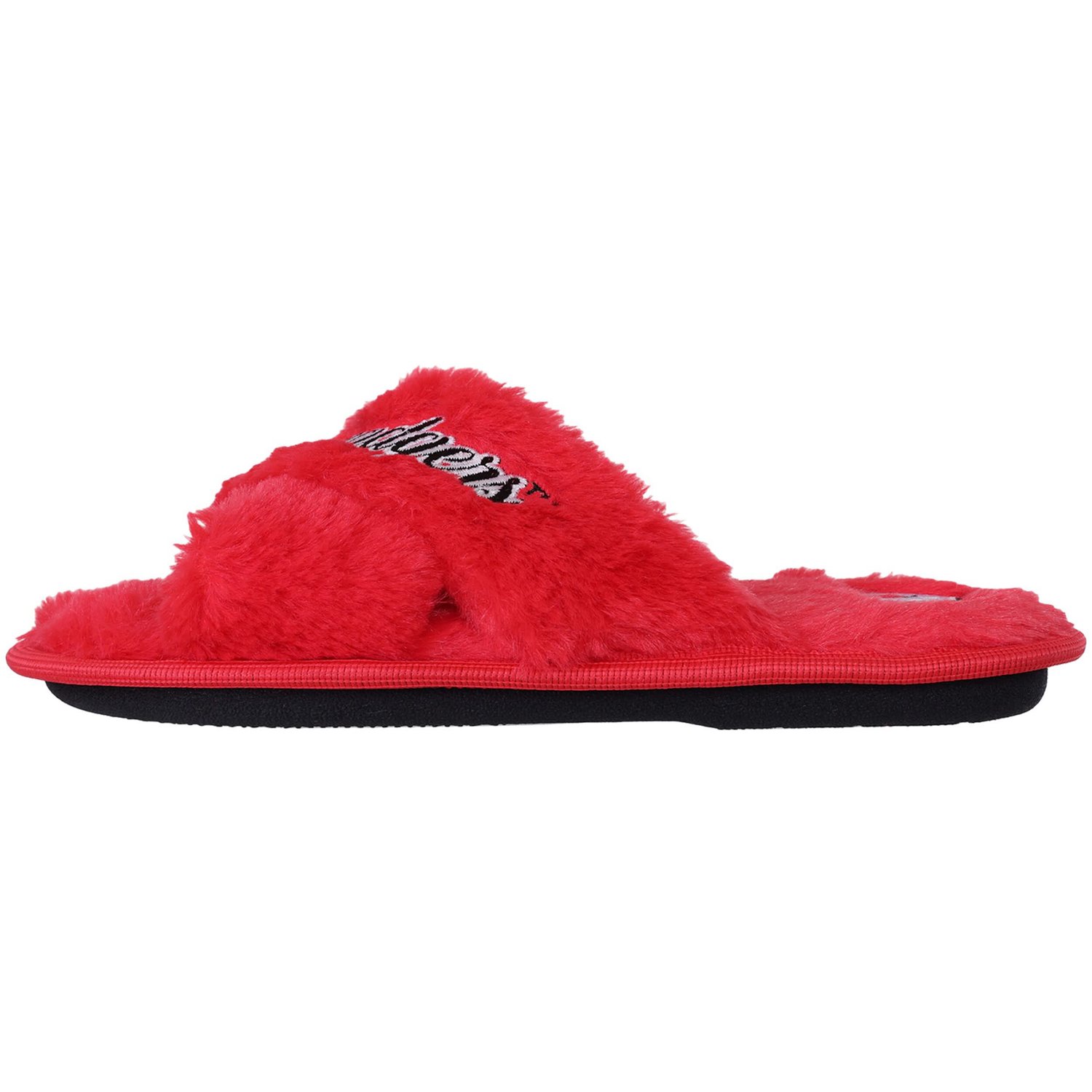 FOCO Wisconsin Badgers Script Cross Slide Slippers | Academy