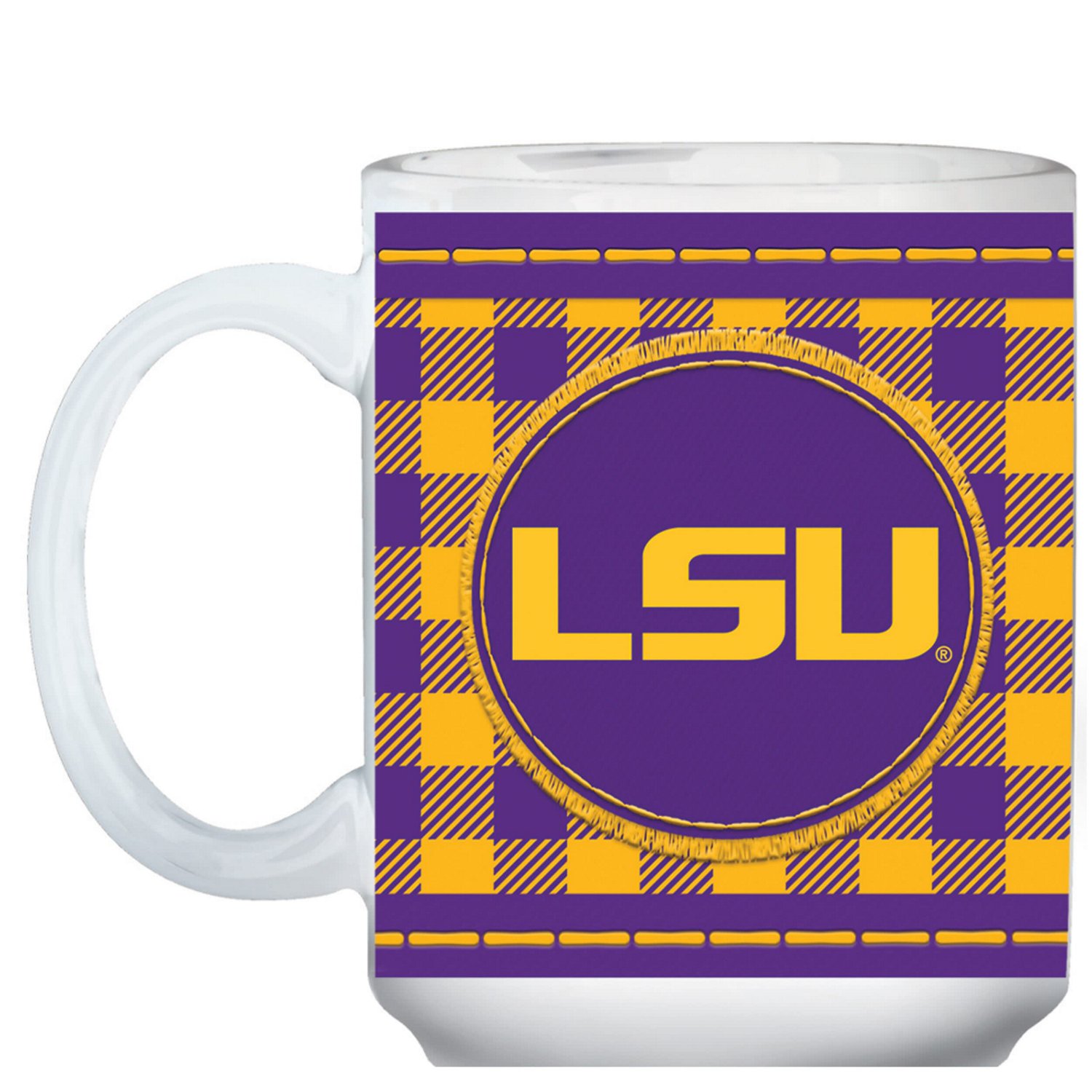 LSU Tigers 15oz Buffalo Plaid Father's Day Mug | Academy
