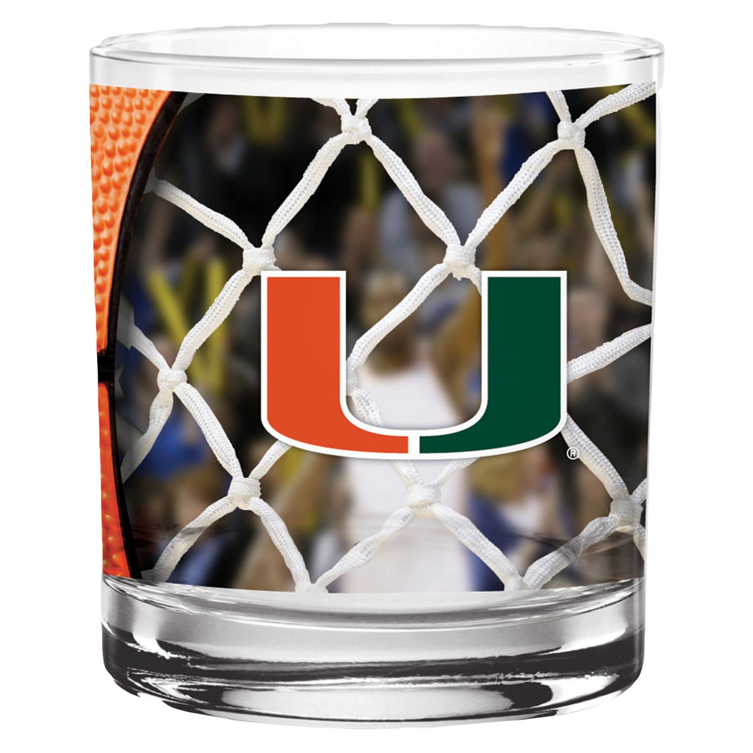 Miami Hurricanes 14oz Basketball Rocks Glass | Academy