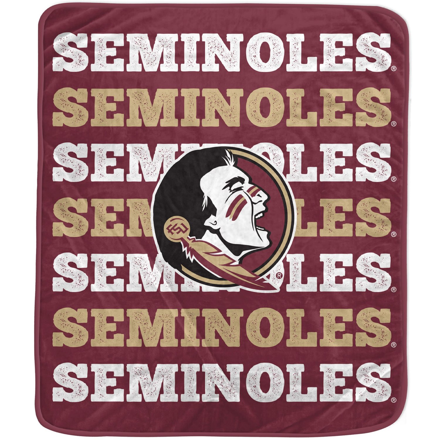 Pegasus Florida State Seminoles 60'' x 70'' Logo Wordmark Plush Blanket ...