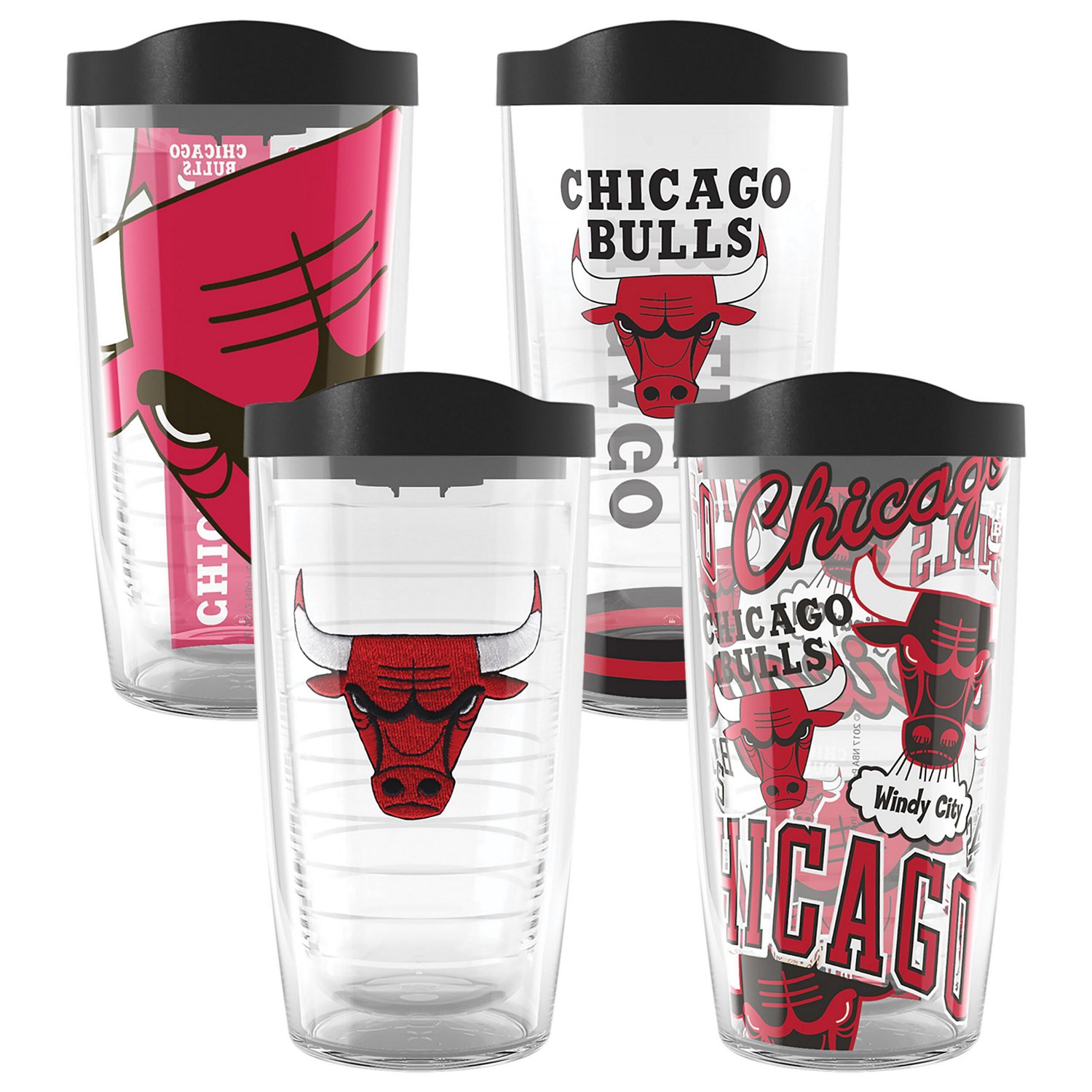 Tervis Chicago Bulls Four-Pack 16oz Classic Tumbler Set | Academy