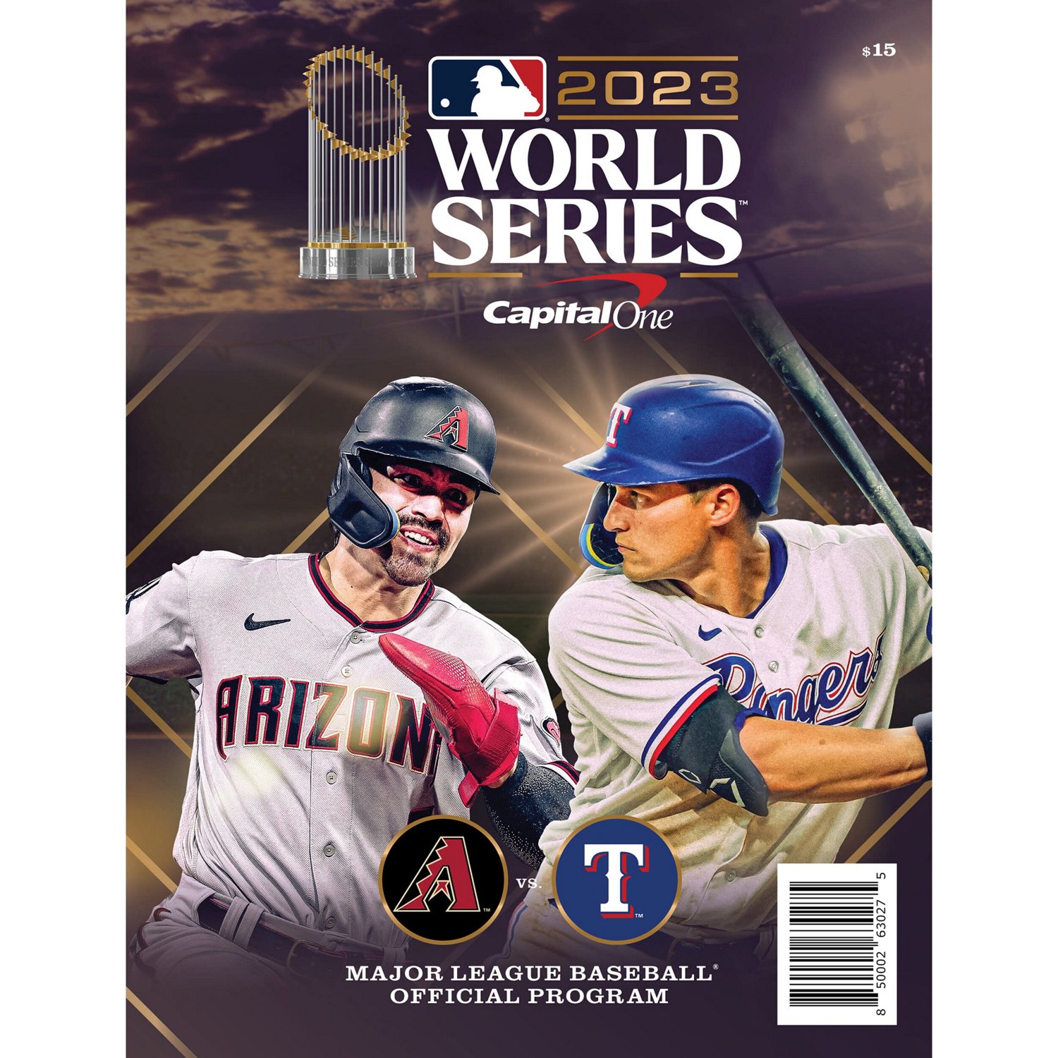 Texas Rangers vs Arizona Diamondbacks 2023 World Series Program | Academy