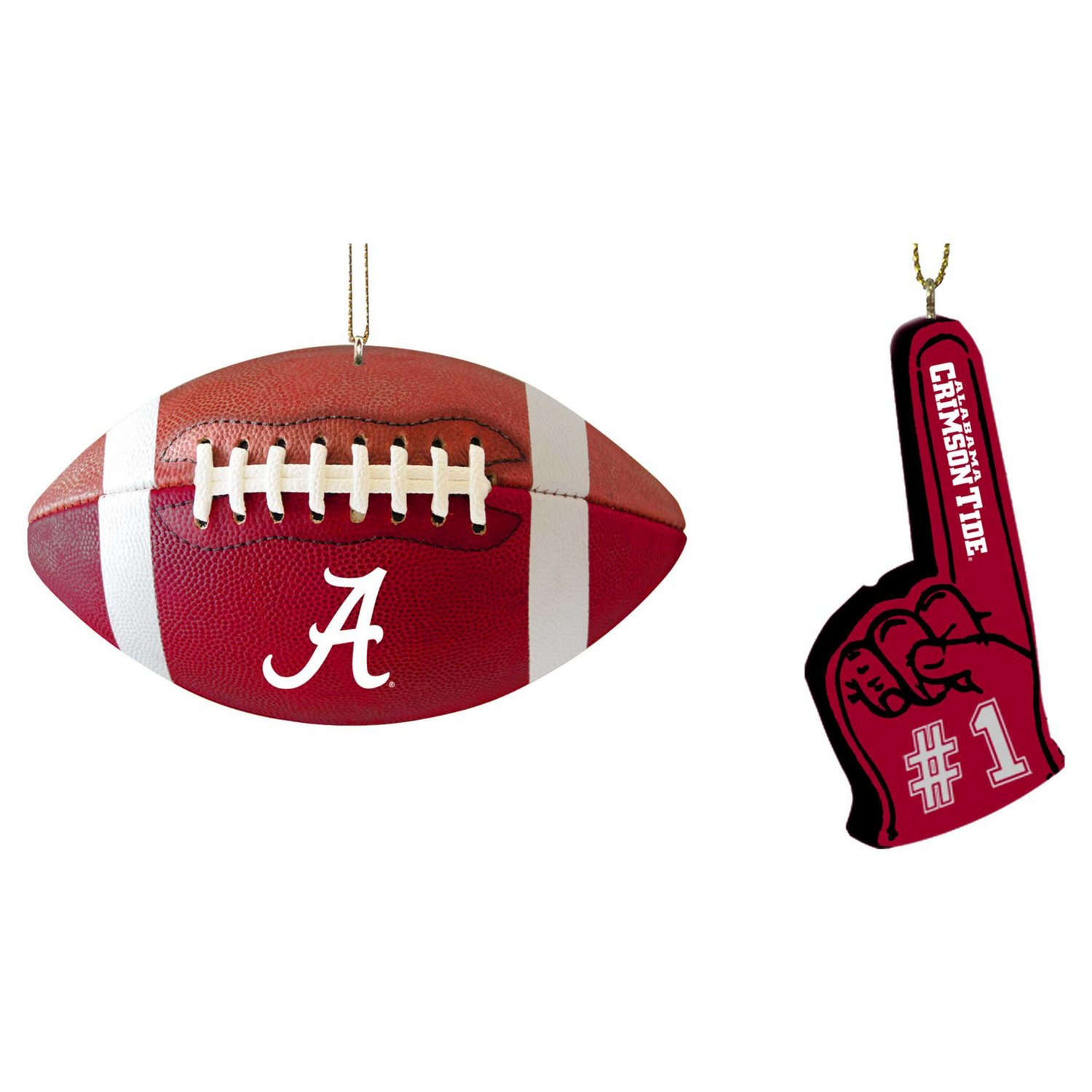 The Memory Company Alabama Crimson Tide Football Foam Finger Ornament
