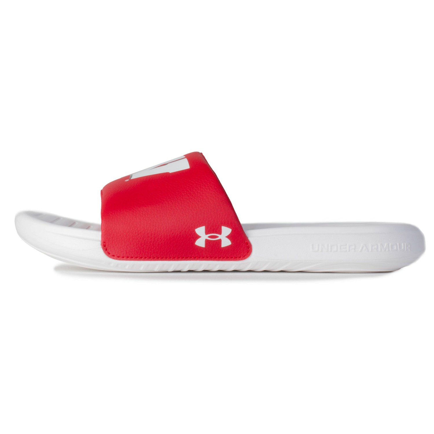 Under Armour Wisconsin Badgers Ansa Slide Sandals | Academy