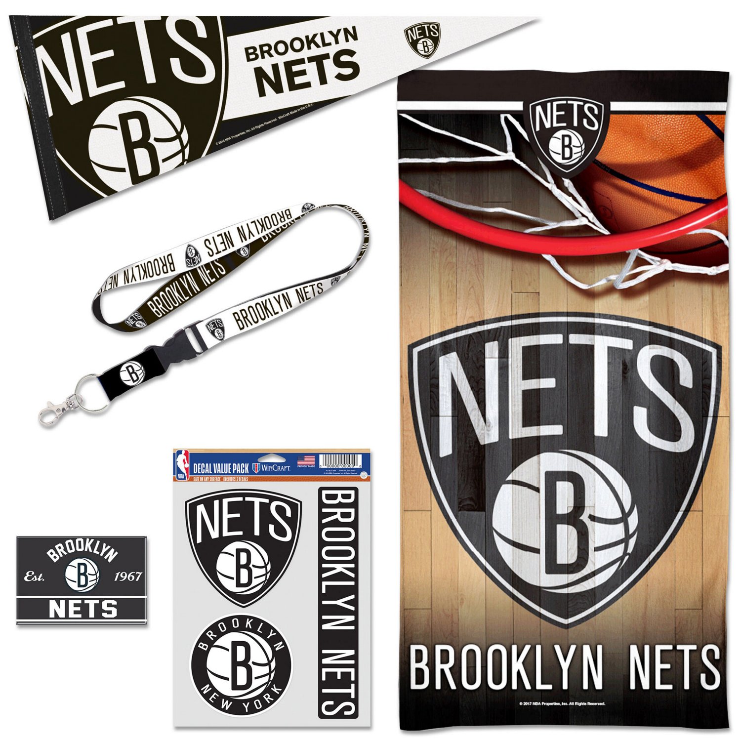 WinCraft Brooklyn Nets House Fan Accessories Pack | Academy
