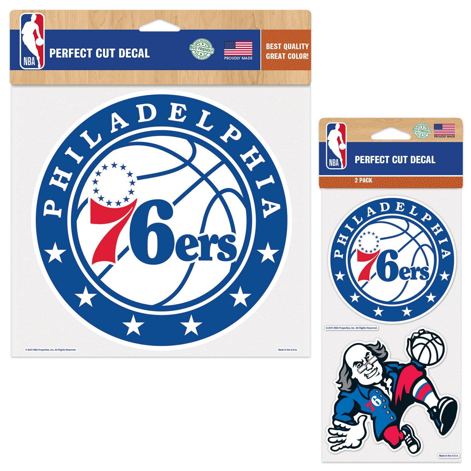 WinCraft Philadelphia 76ers Three-Pack Perfect Cut Decals | Academy