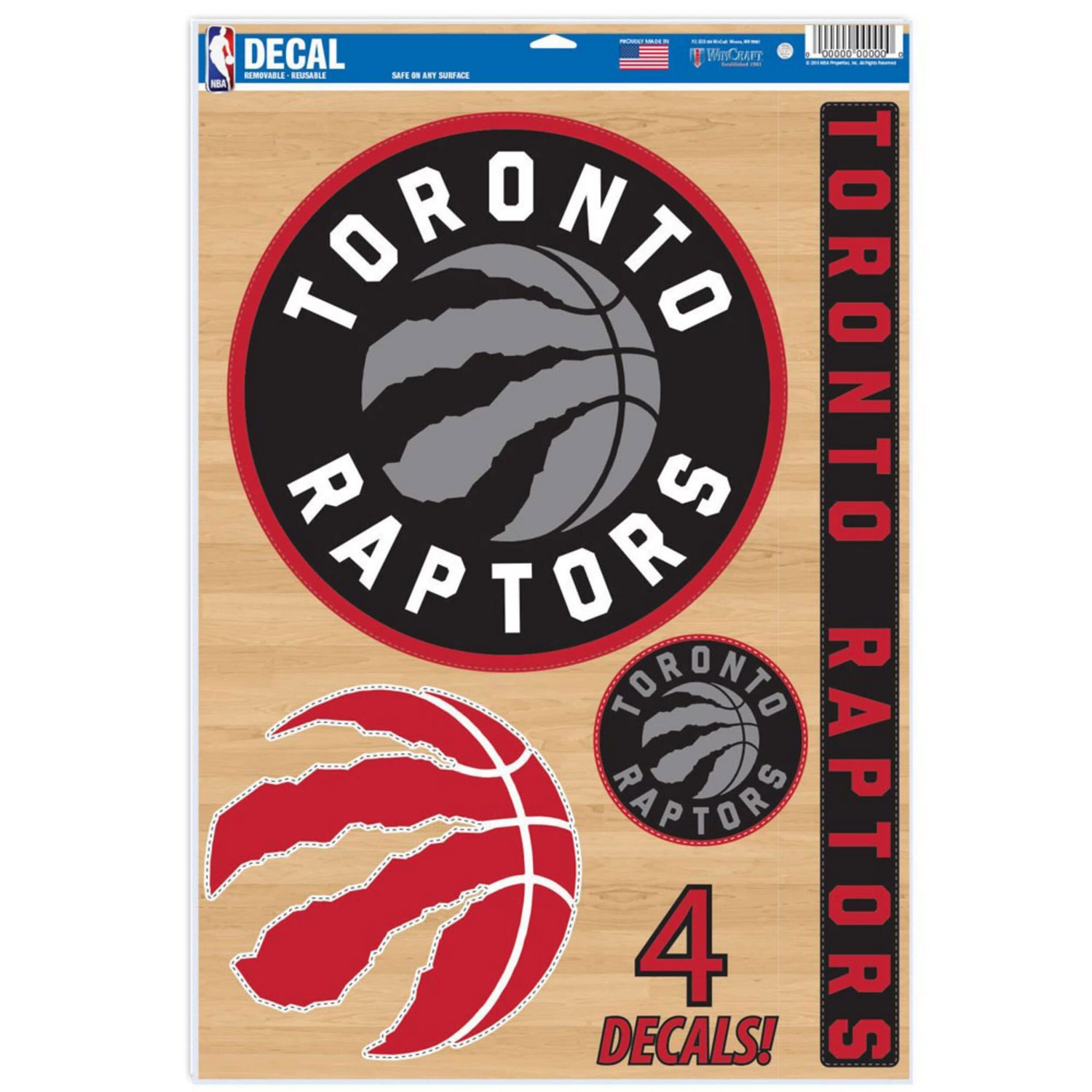 WinCraft Toronto Raptors 11" x 17" Multi-Use Decal Sheet | Academy