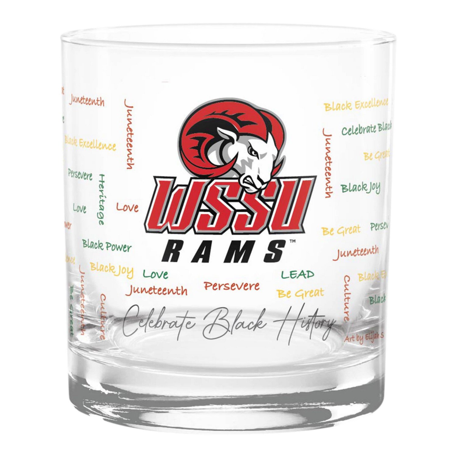 Winston-Salem State Rams 14oz History Month Rocks Glass | Academy