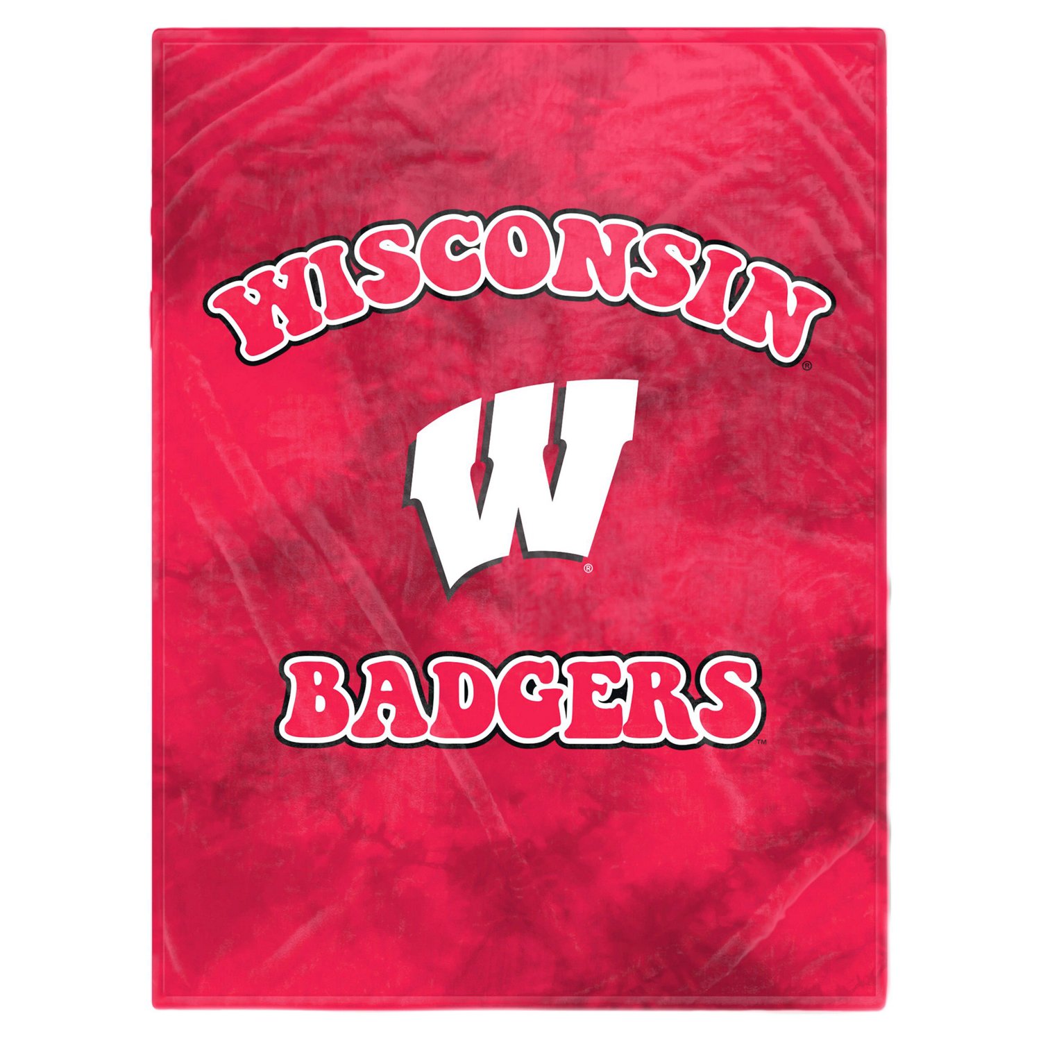 Wisconsin Badgers 60'' x 80'' Bubble Tie-Dye Flannel Sherpa Blanket ...