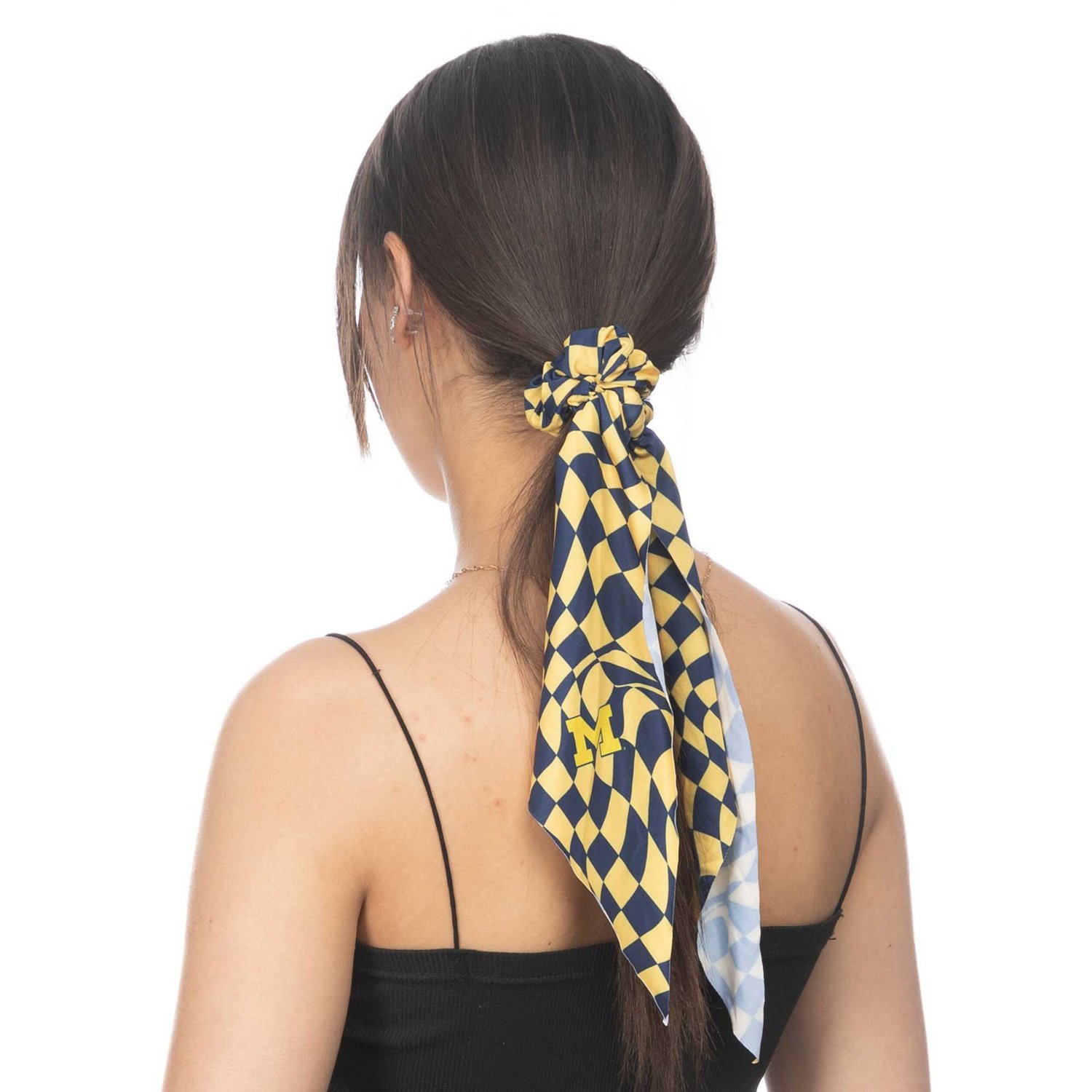 ZooZatz Michigan Wolverines Checkered Scrunchie Scarf | Academy