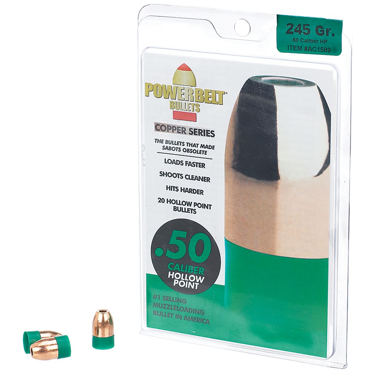 PowerBelt Hollow Point Copper .50 Caliber 245-Grain Muzzleloader ...