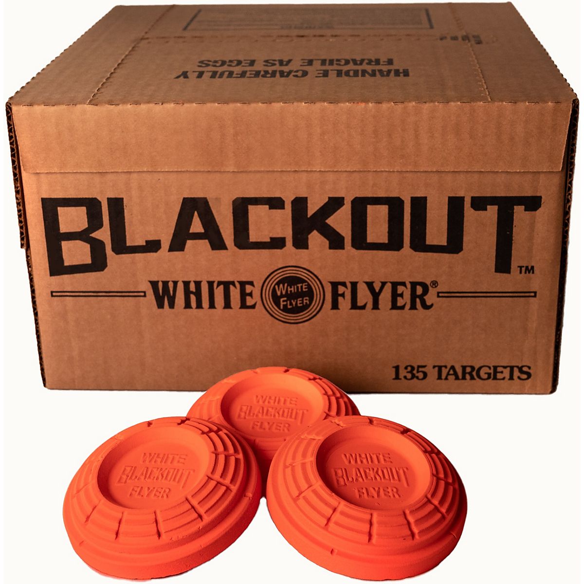 White Flyer BLACKOUT All Orange Targets, 108mm, 135ct | Academy