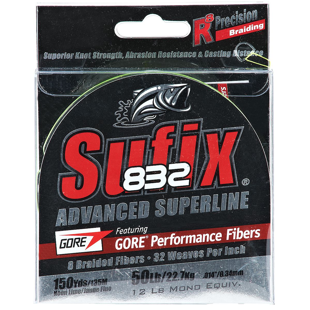 Sufix® 832 Advanced Superline® 50 lb. - 150 yards Braided Fishing Line ...