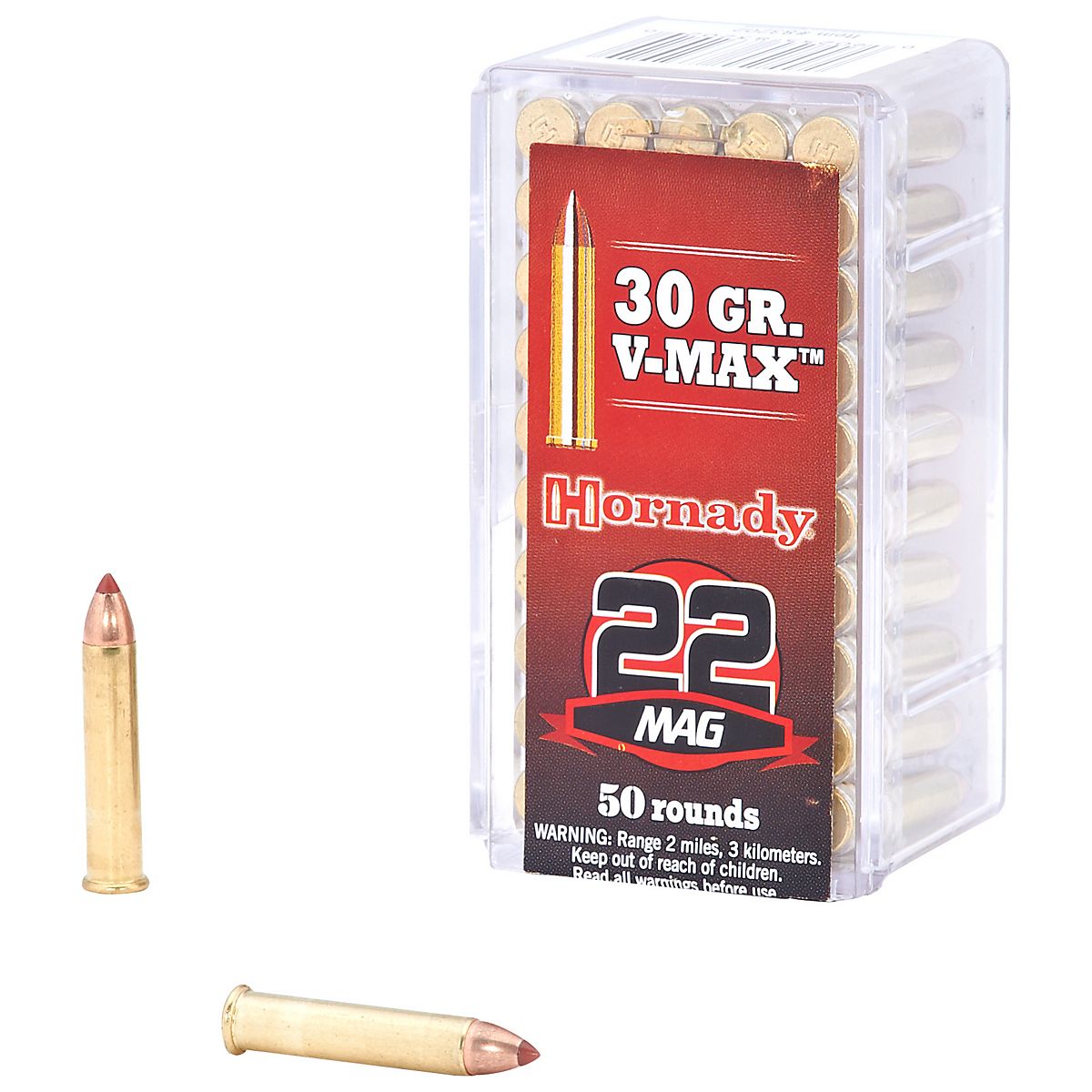 Hornady V-MAX™ .22 WMR 30-Grain Rimfire Rifle Ammunition - 50 Rounds ...