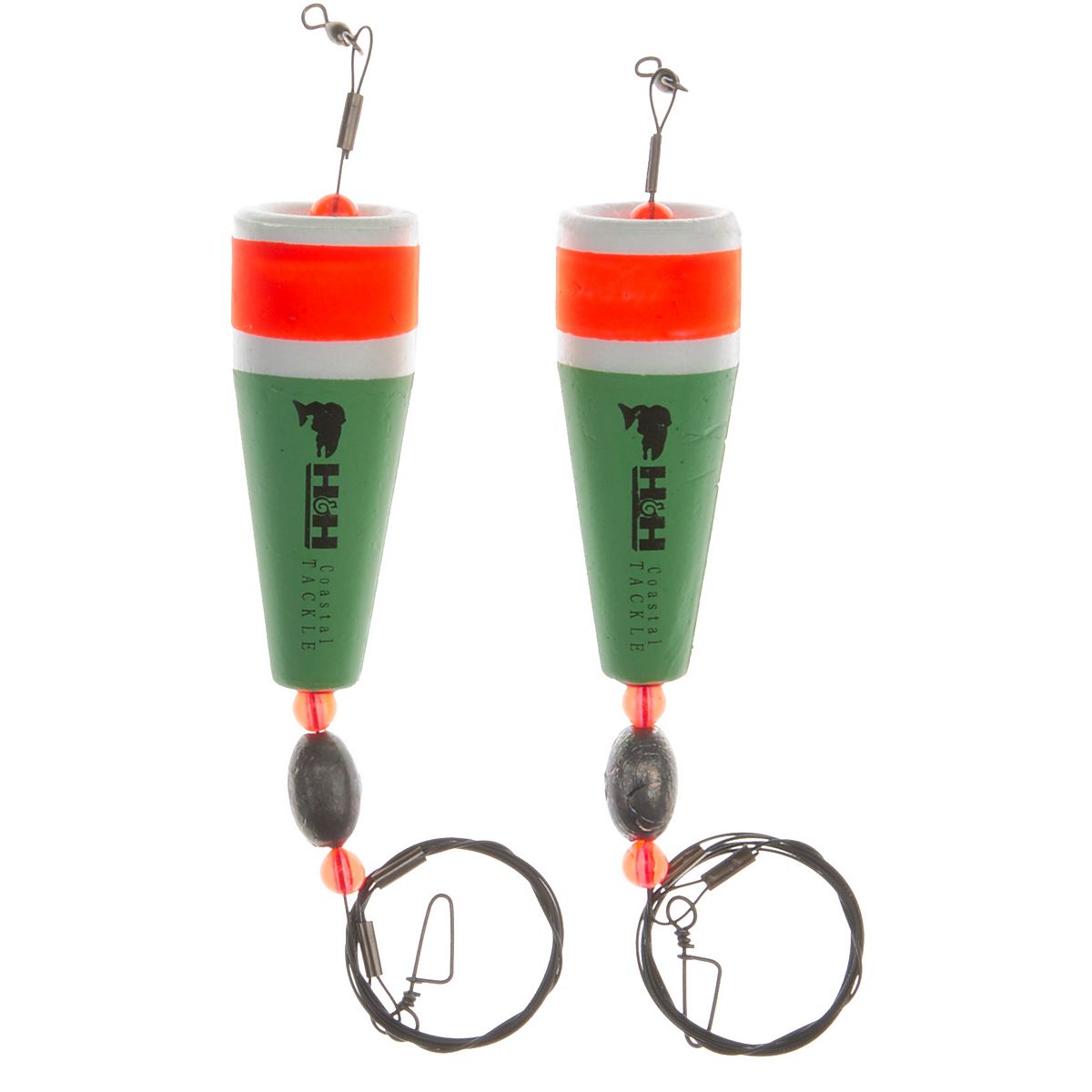 H&H Lure 3 in Wire Coastal Popping Rigs 2-Pack | Academy