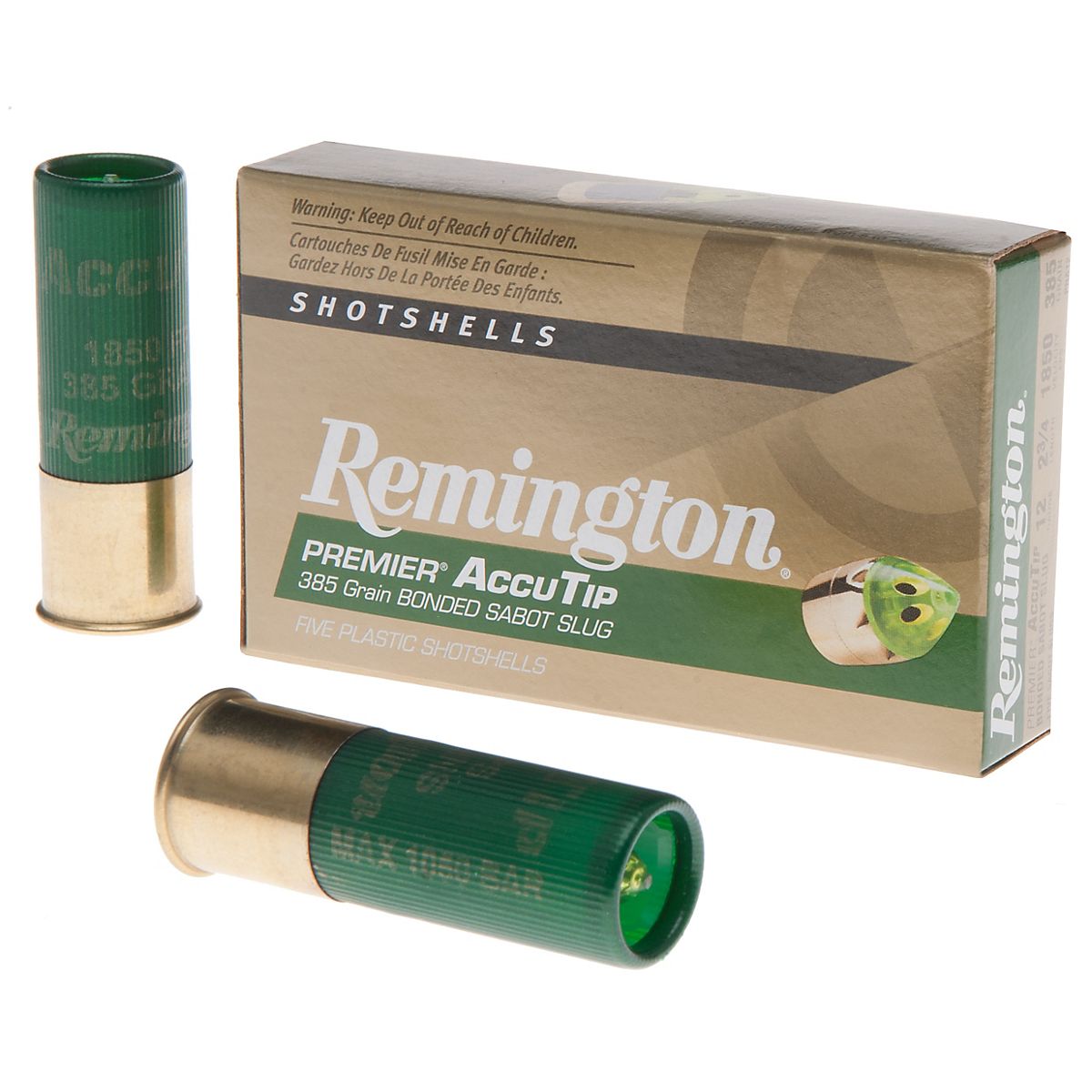 Remington Premier AccuTip 12 Gauge Bonded Sabot Slug Shotshells | Academy