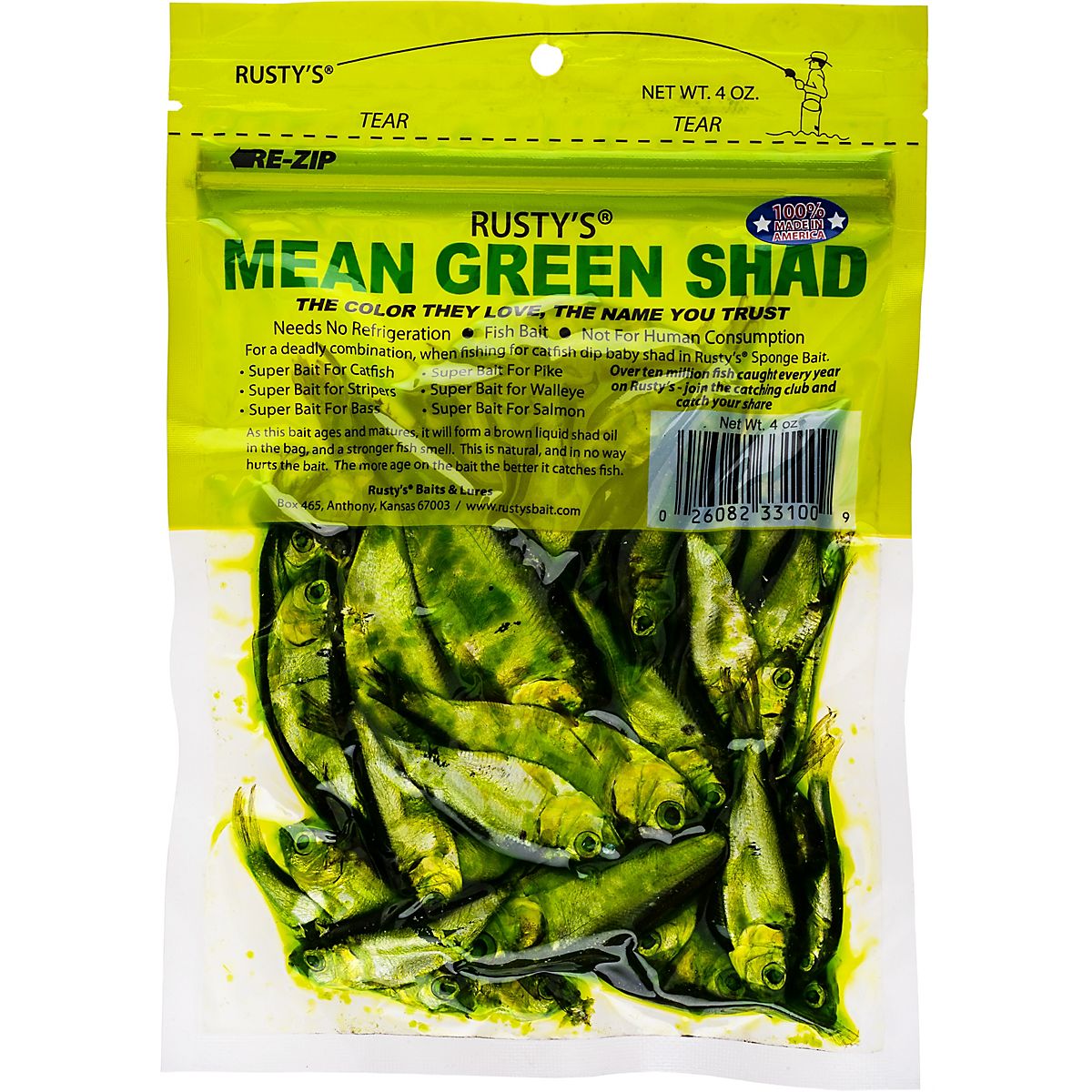 Rusty's 4 oz. Mean Green Shad Bait | Academy