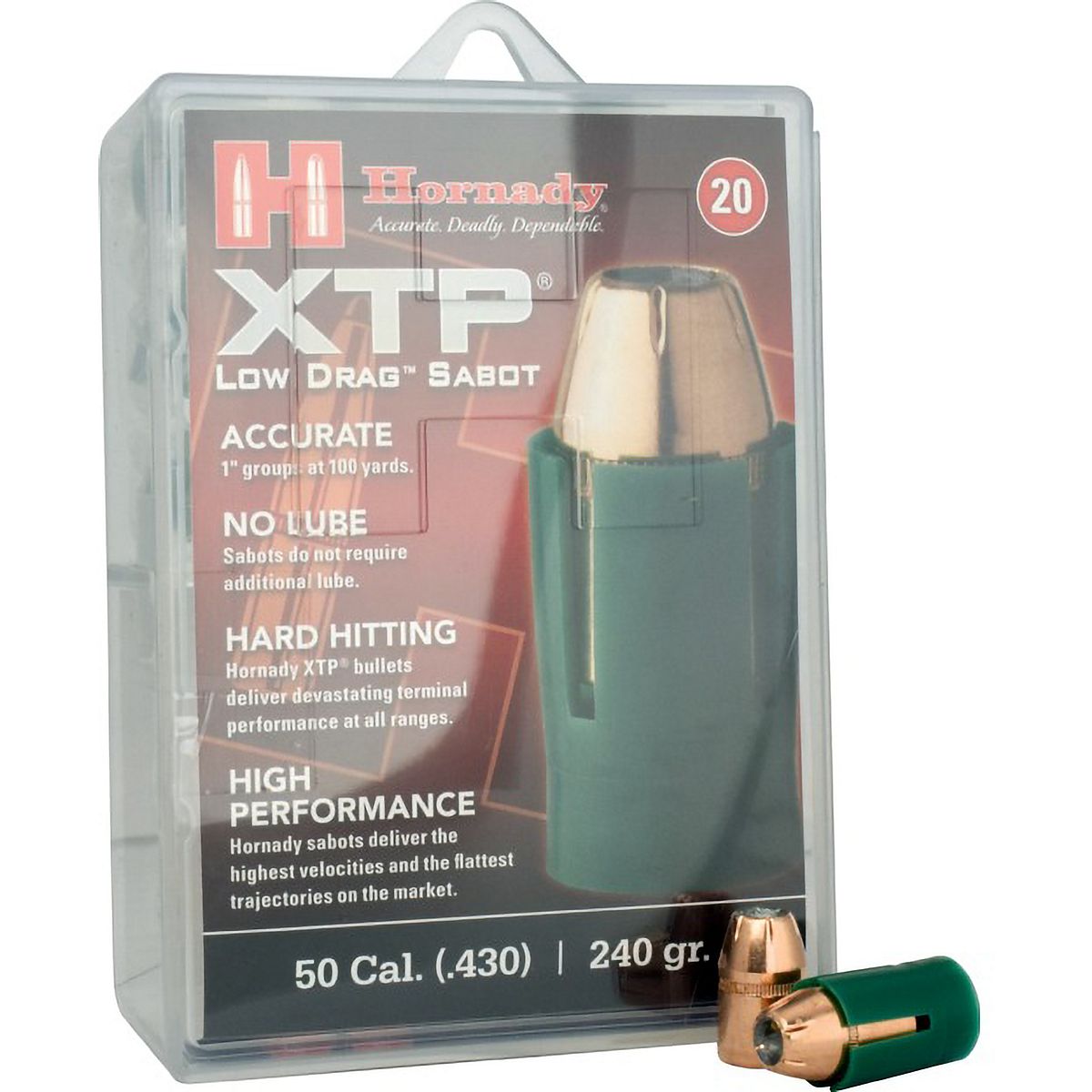 Hornady .50 Caliber Sabots with .44 Caliber 240-Grain HP XTP Bullets ...