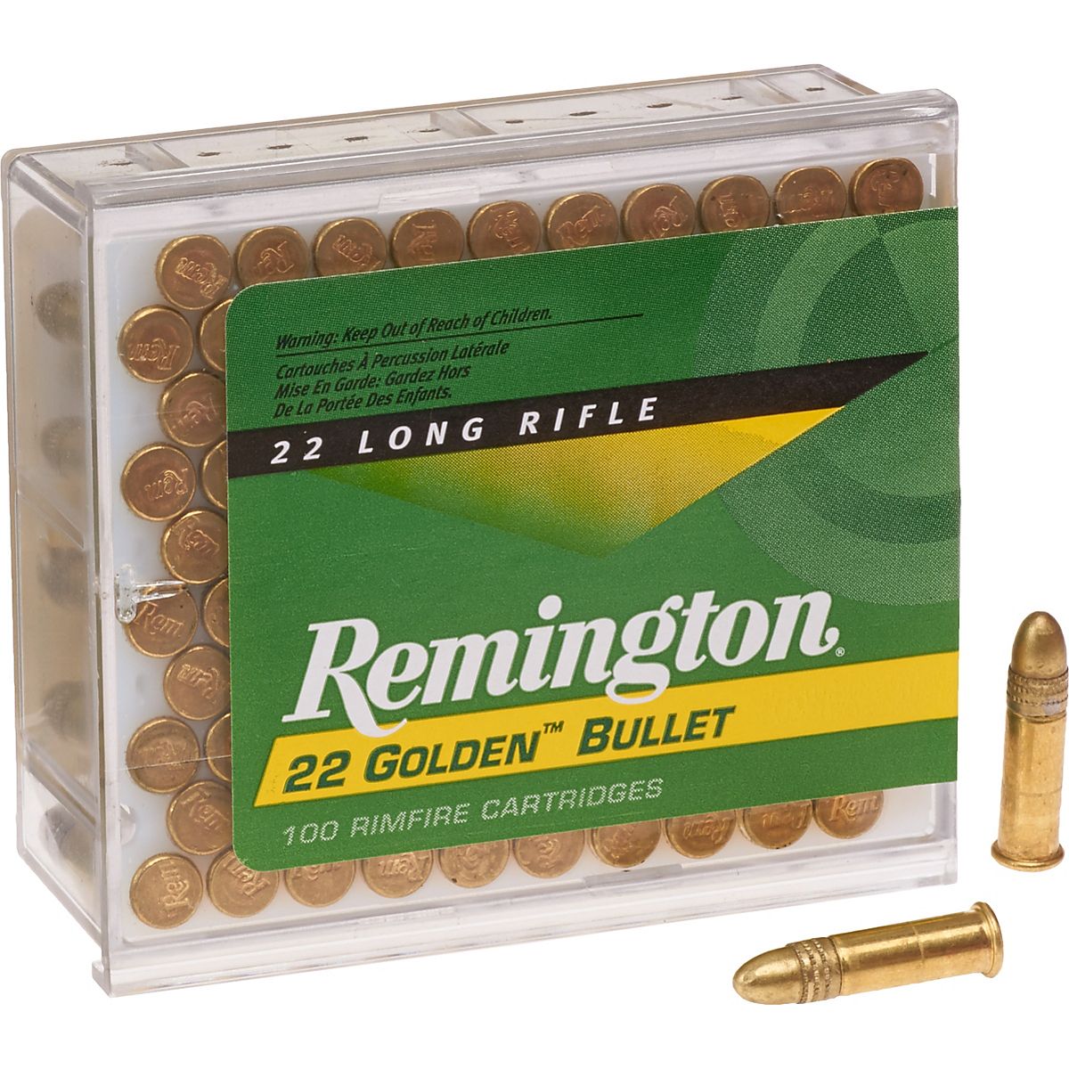 Remington Golden Bullet .22 LR 40-Grain Rimfire Ammunition - 100 Rounds ...