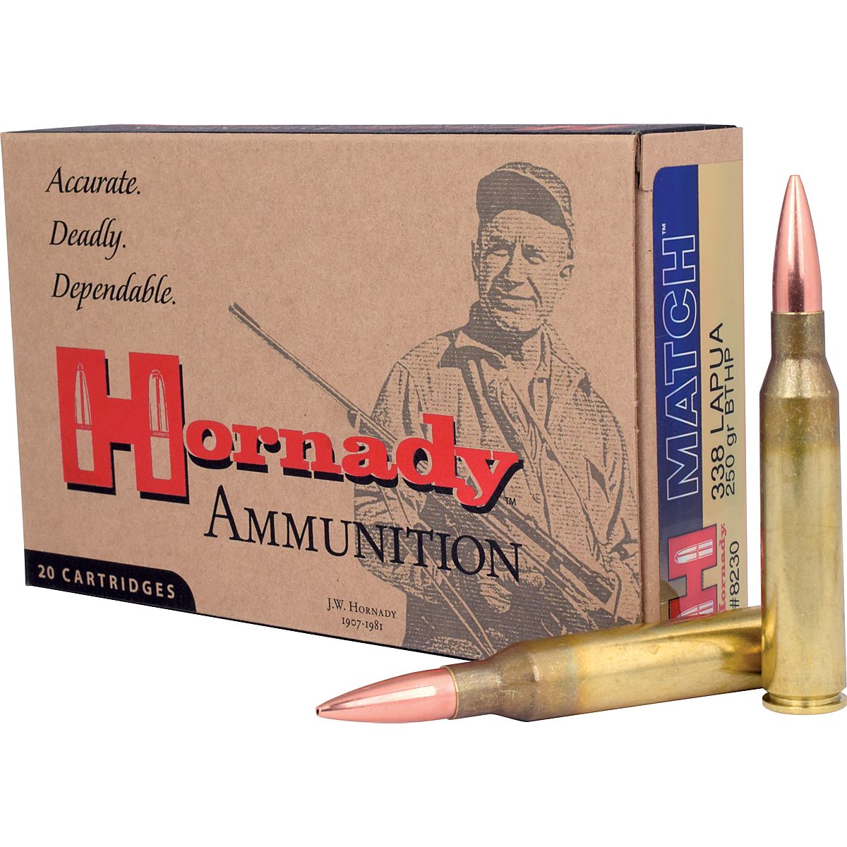 Hornady .338 Lapua Magnum 250-Grain Centerfire Rifle Ammunition | Academy