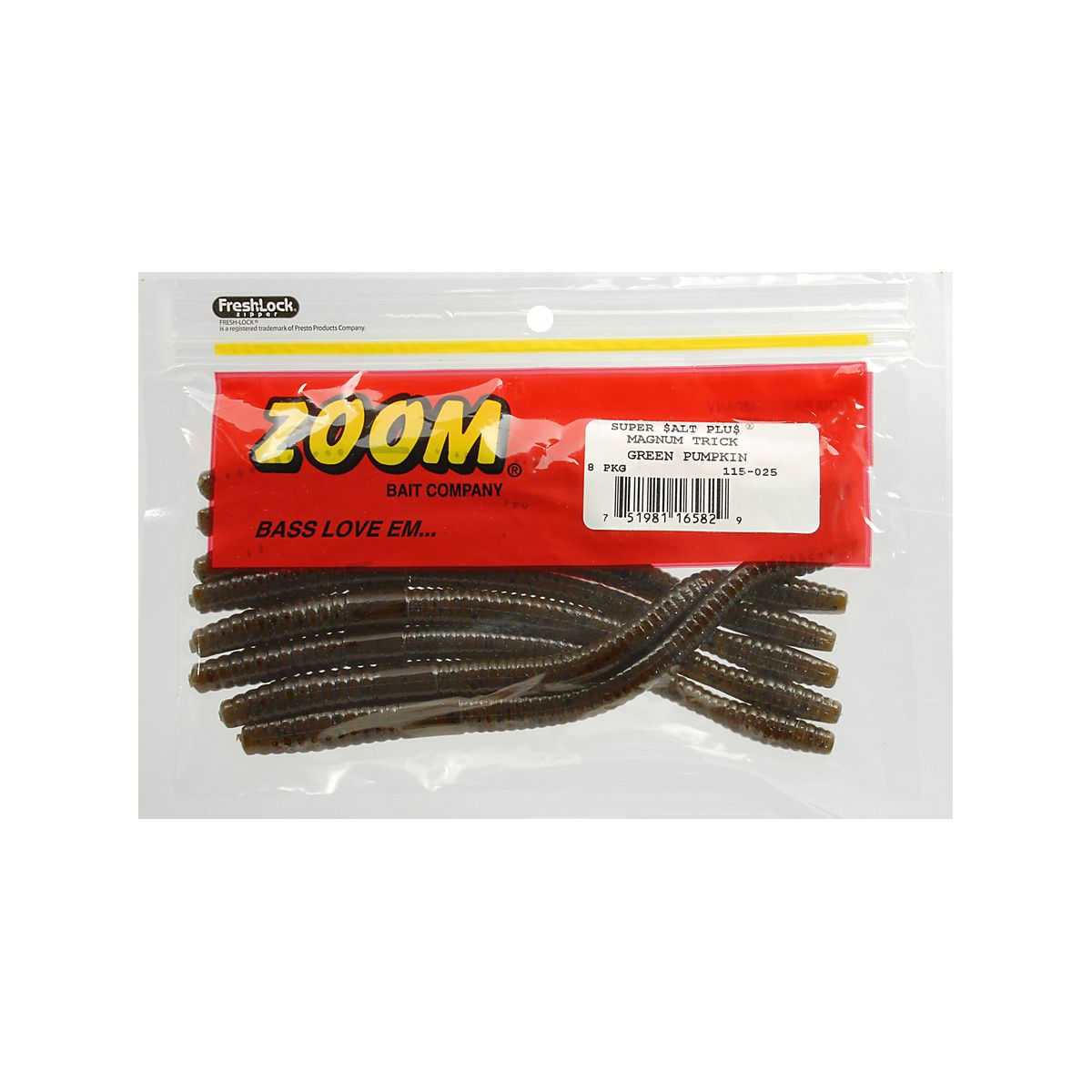 Zoom Magnum 7" Trick Worms 8-Pack | Academy