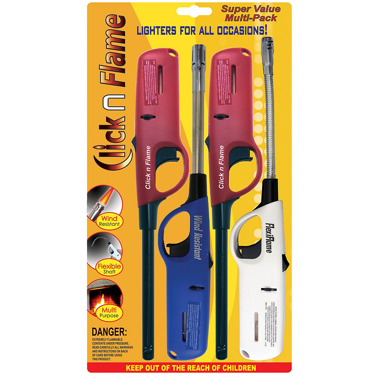 Click n Flame Utility Lighter Value Pack | Academy