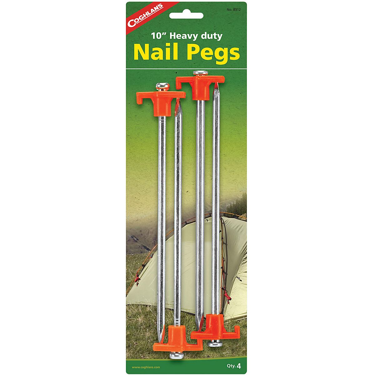 Coghlan's 10 in Heavy-Duty Nail Pegs 4-Pack | Academy
