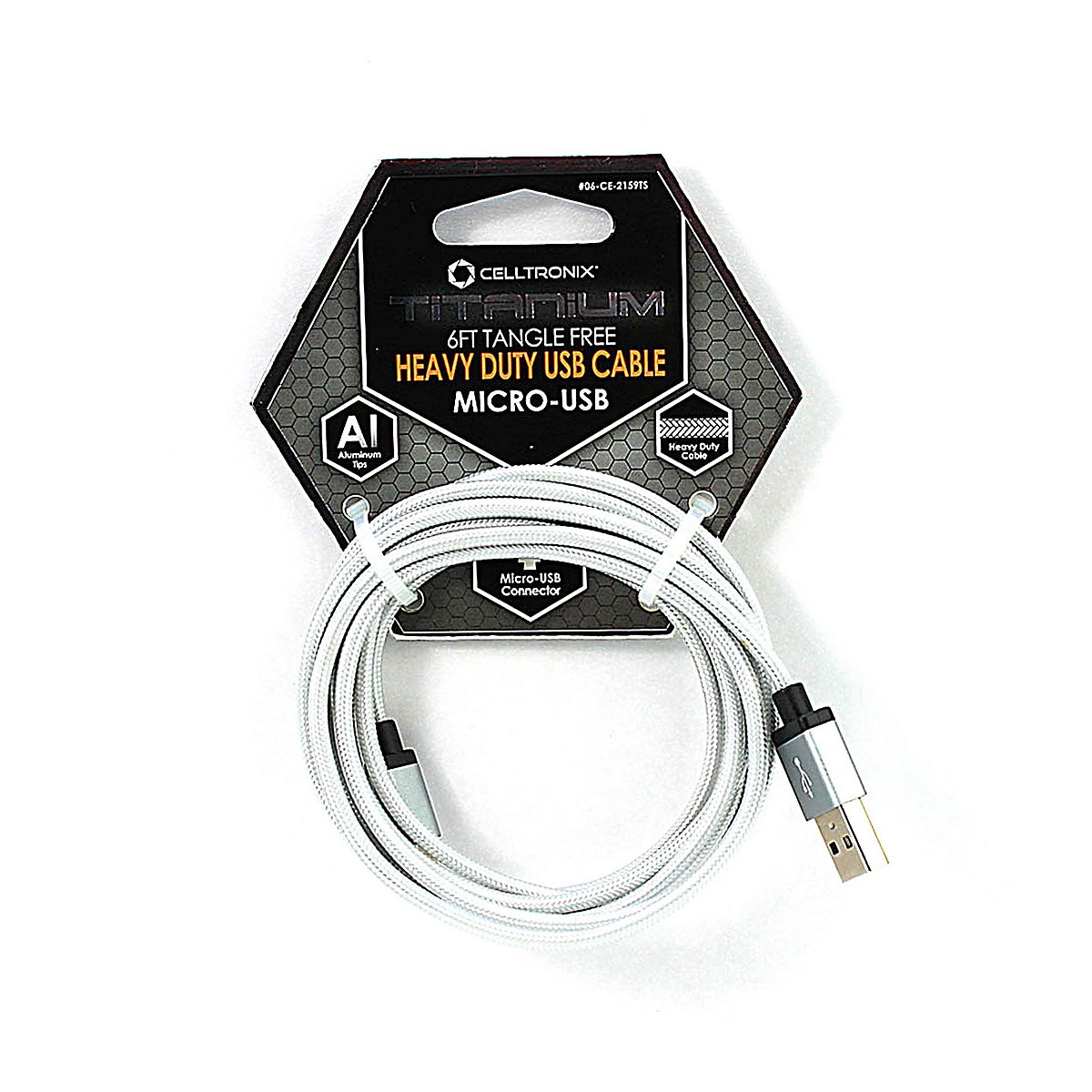 PUGS Celltronix Titanium Micro 6 ft Braided Cable | Academy