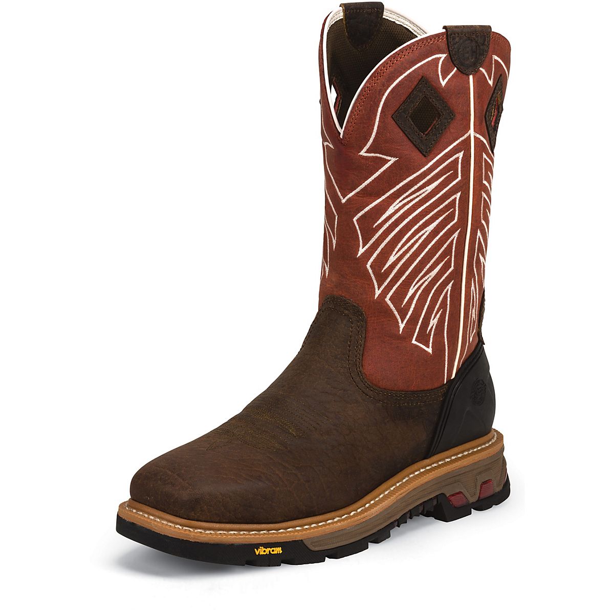 Justin Men's Roughneck Waterproof Steel Toe Western Work Boots | Academy