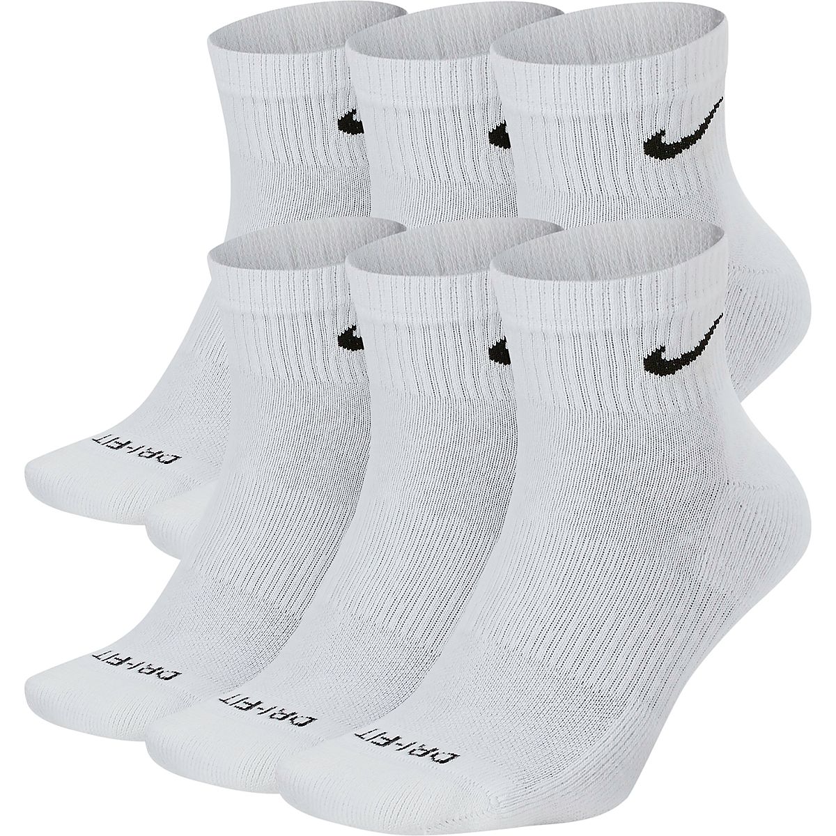 Nike Mens Everyday Plus Cushion Dri Fit Training Ankle Socks 6 Pack Academy
