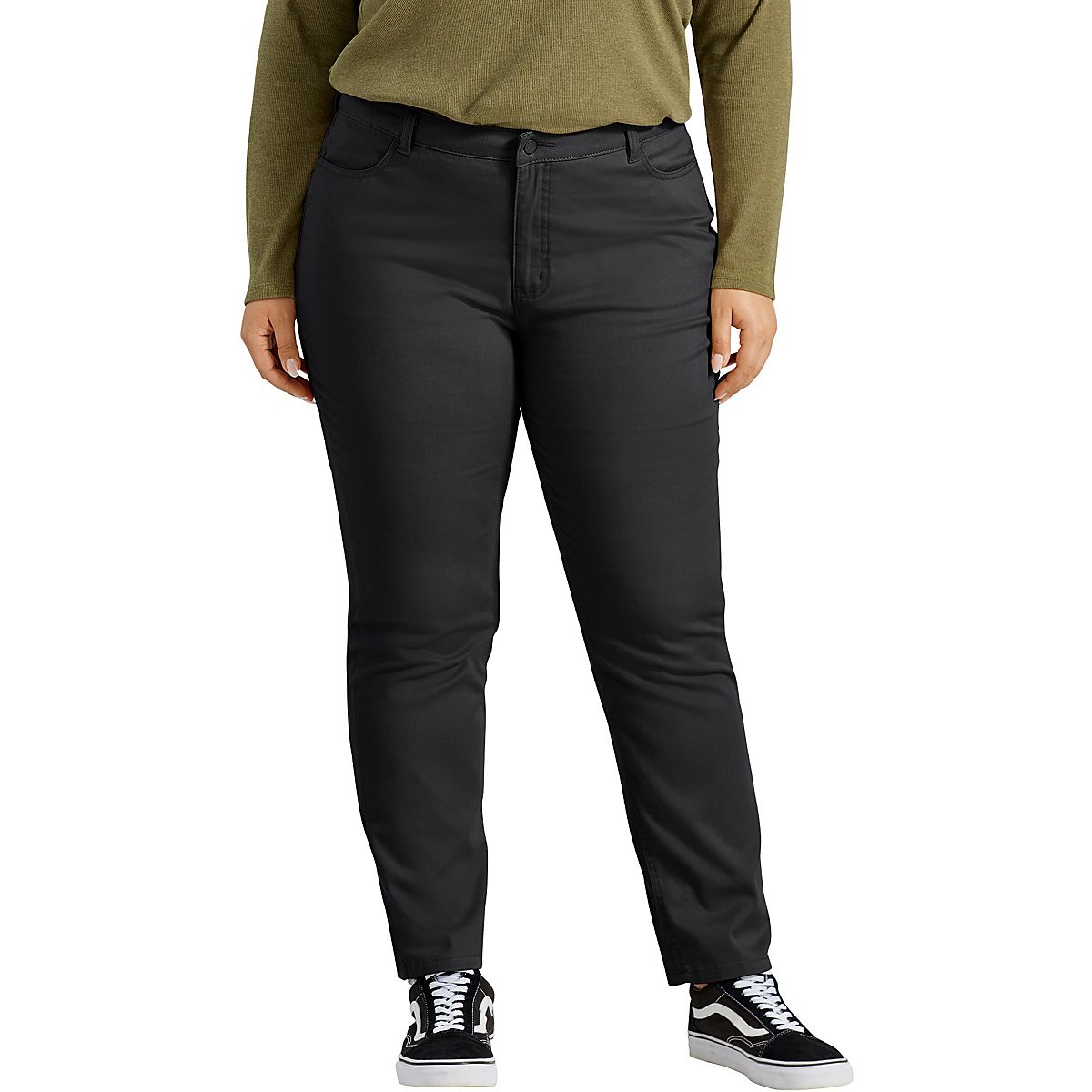 Dickies Women's Plus Size Perfect Shape Skinny Twill Pants | Academy