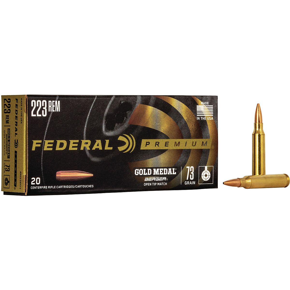 Federal Premium Gold Medal Berger .223 Remington 73-Grain Rifle ...