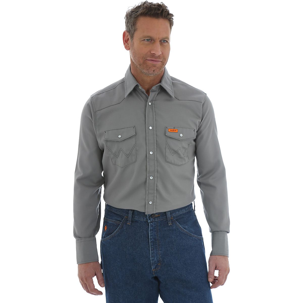 Wrangler Men's Flame Resistant Button Down Work Shirt | Academy