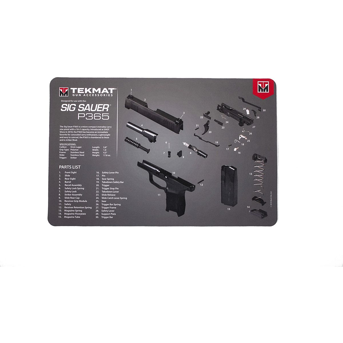 TekMat SIG SAUER P365 Gun Cleaning Mat | Academy