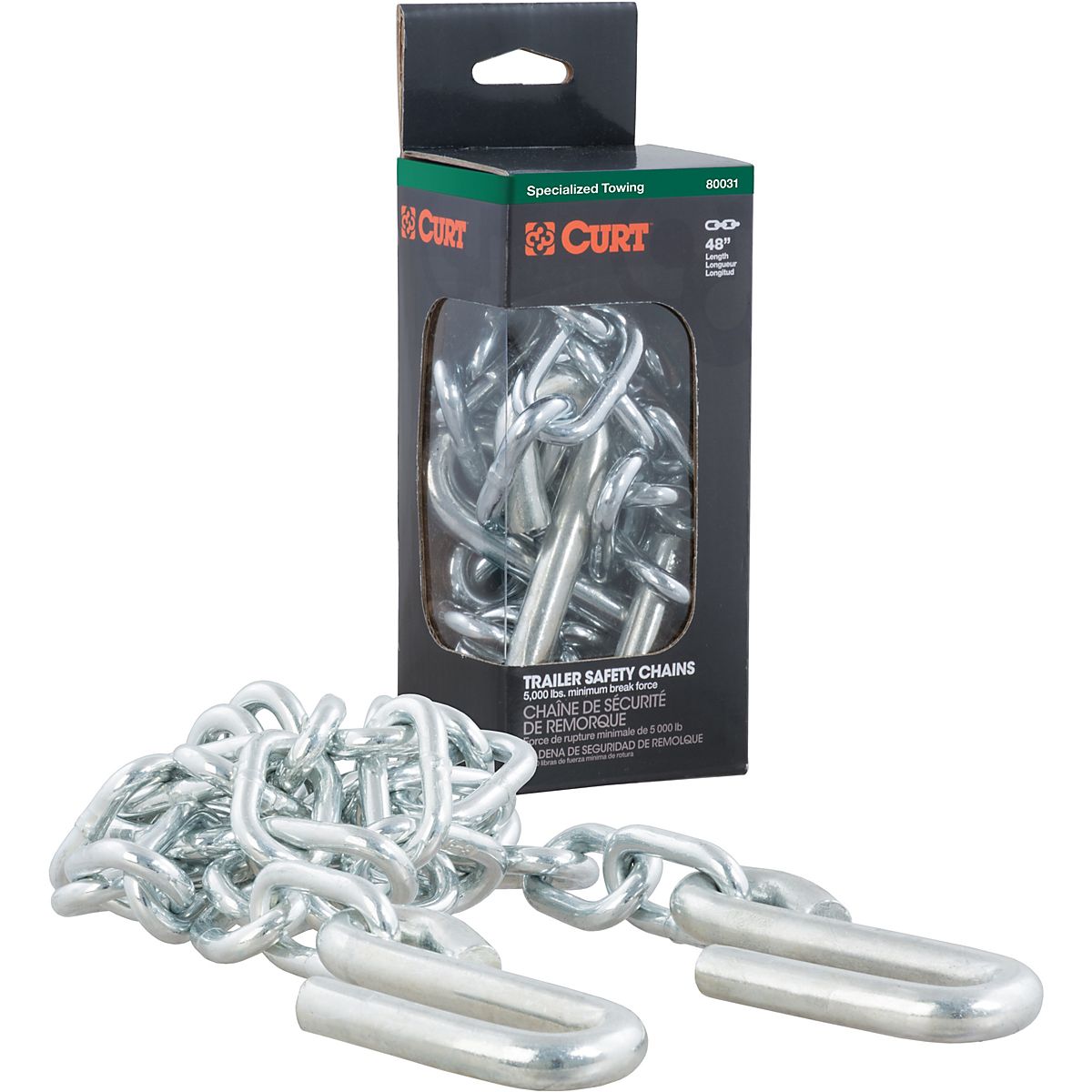 Curt 48 In Safety Chain With 2 S Hooks Academy