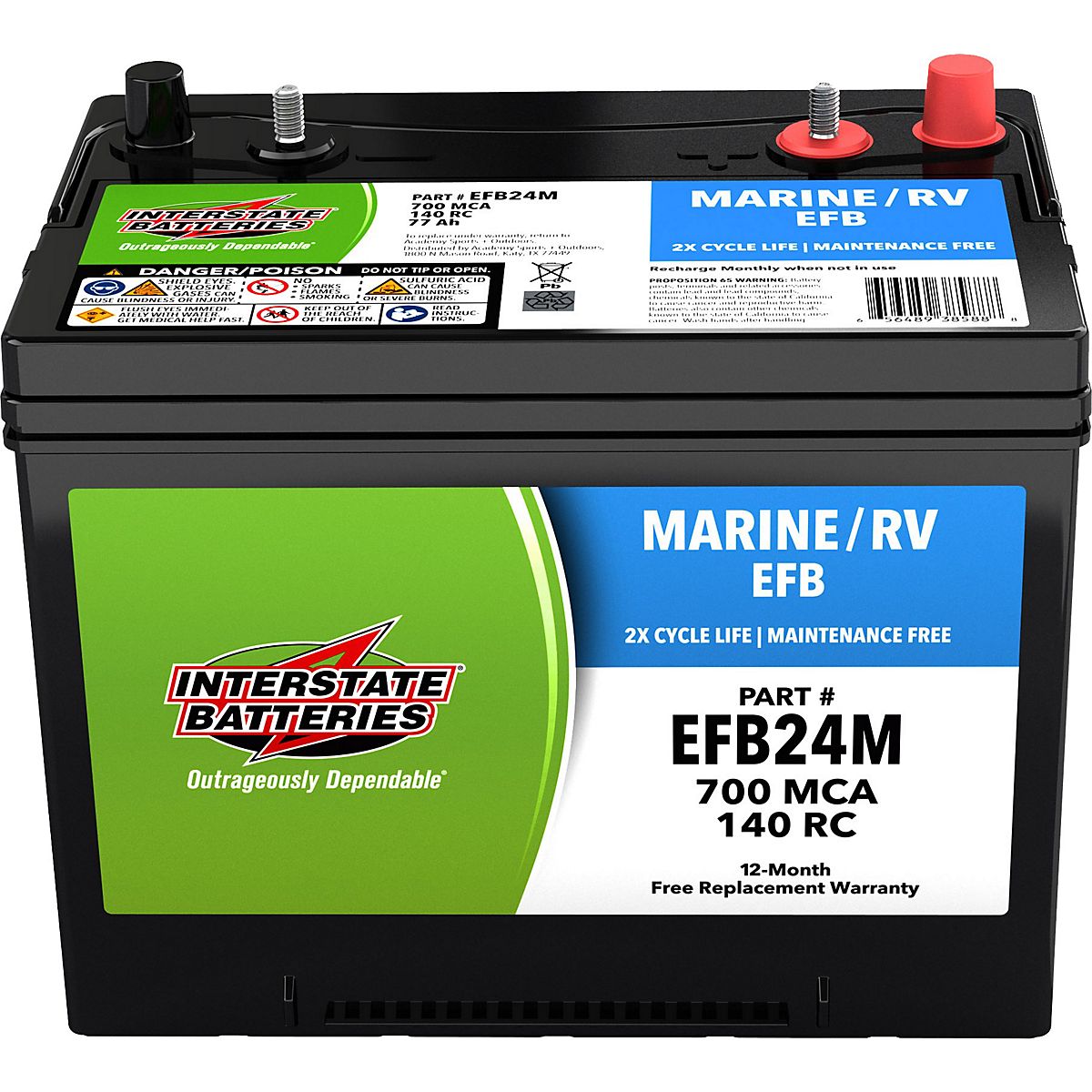 Interstate Batteries Deep Cycle Group 24 EFB Battery | Academy
