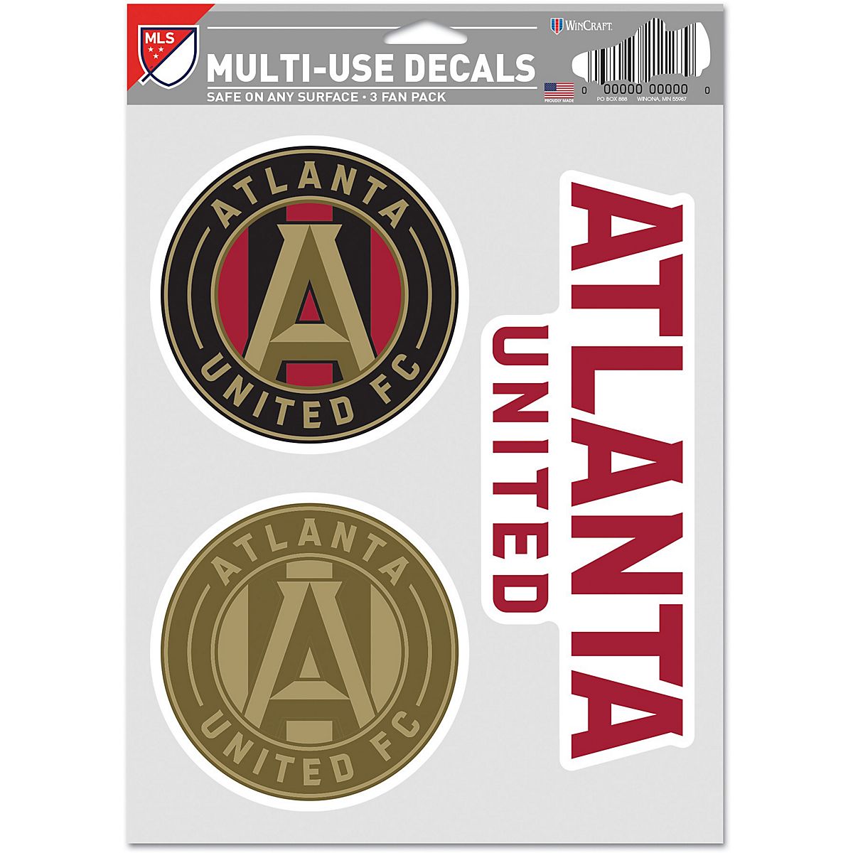 WinCraft Atlanta United FC Fan Decals 3-Pack | Academy