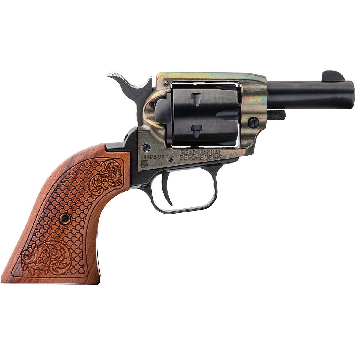Heritage Barkeep Wood Burn Scroll .22 LR Rimfire Revolver | Academy