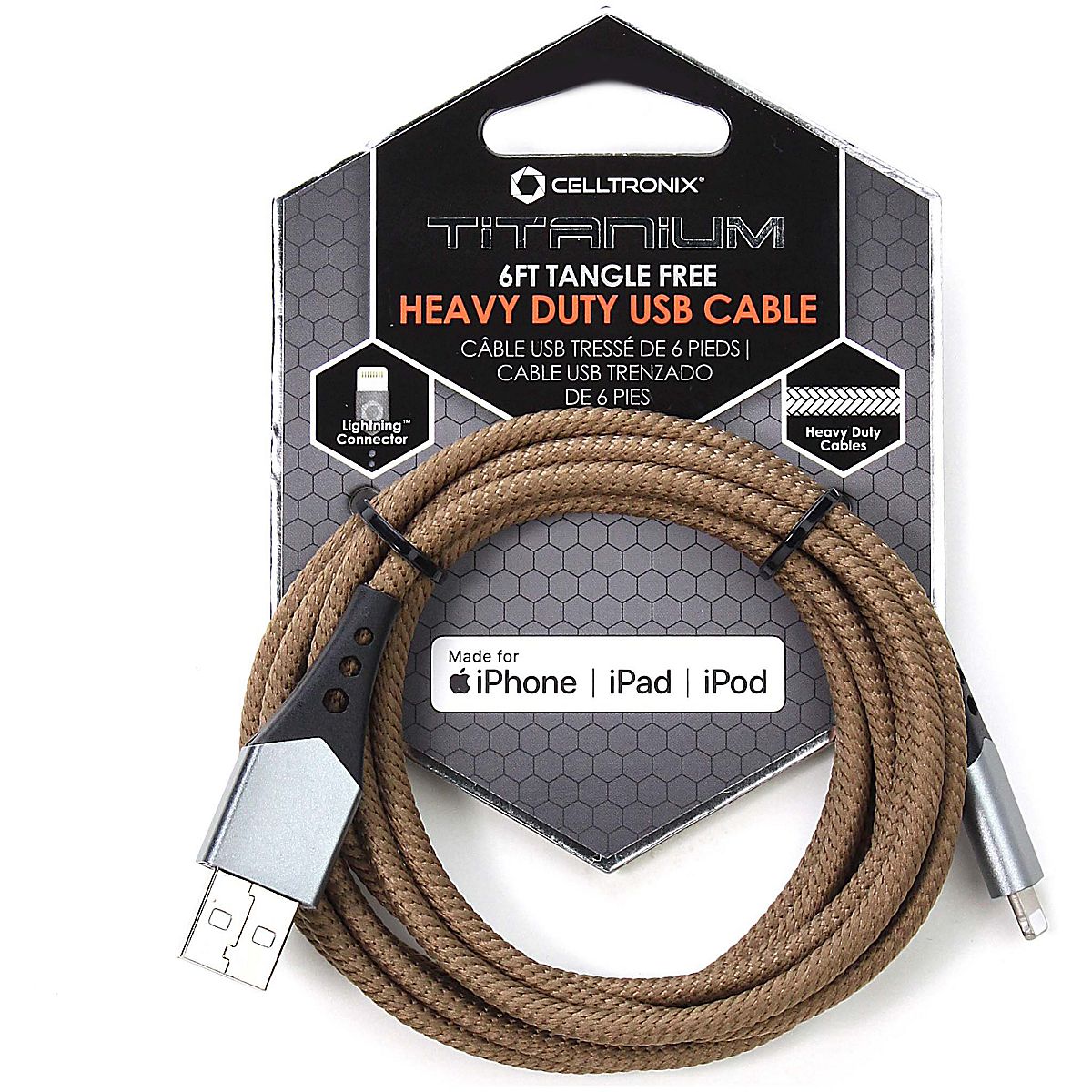 Celltronix Titanium Lightning 6 ft Braided Cable | Academy